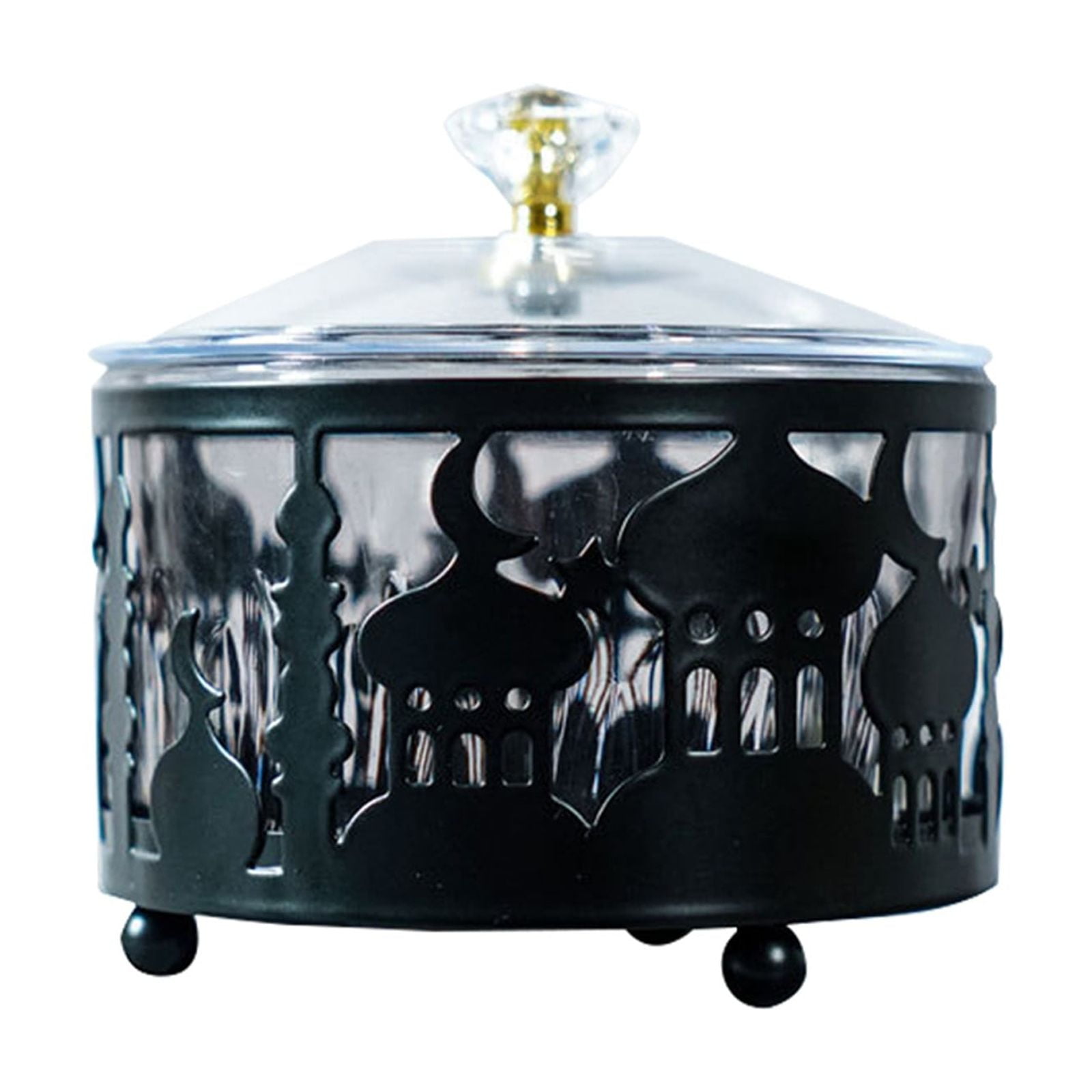 Eid Mubarak Tray with Lid, Ramadan Moon Candy Dish, Metal Gold Dessert ...