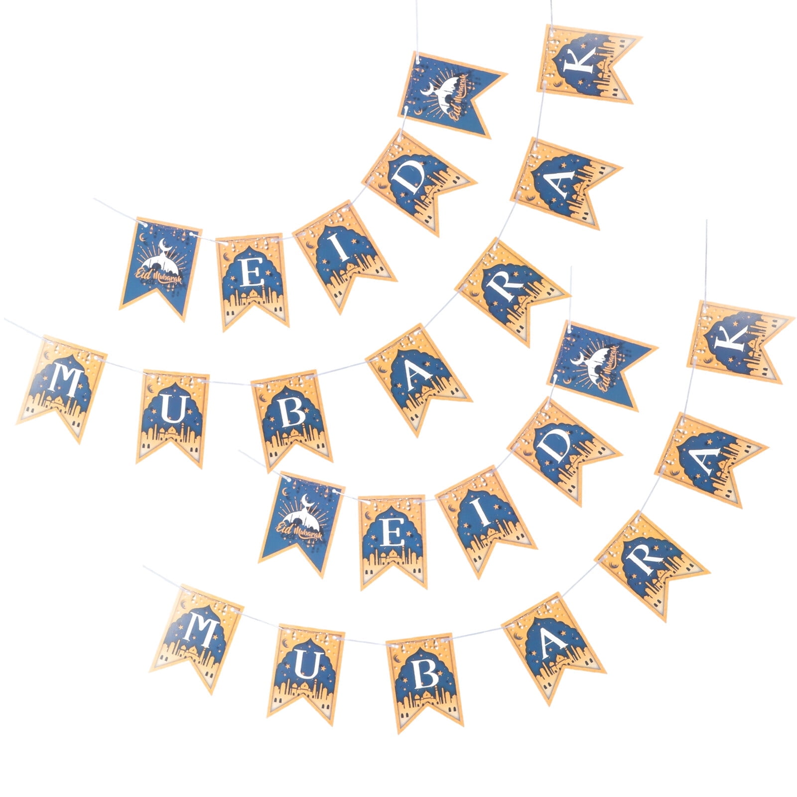 Eid Pull Flag Ramadan Party Supplies Household Decor Mubarak Paper ...