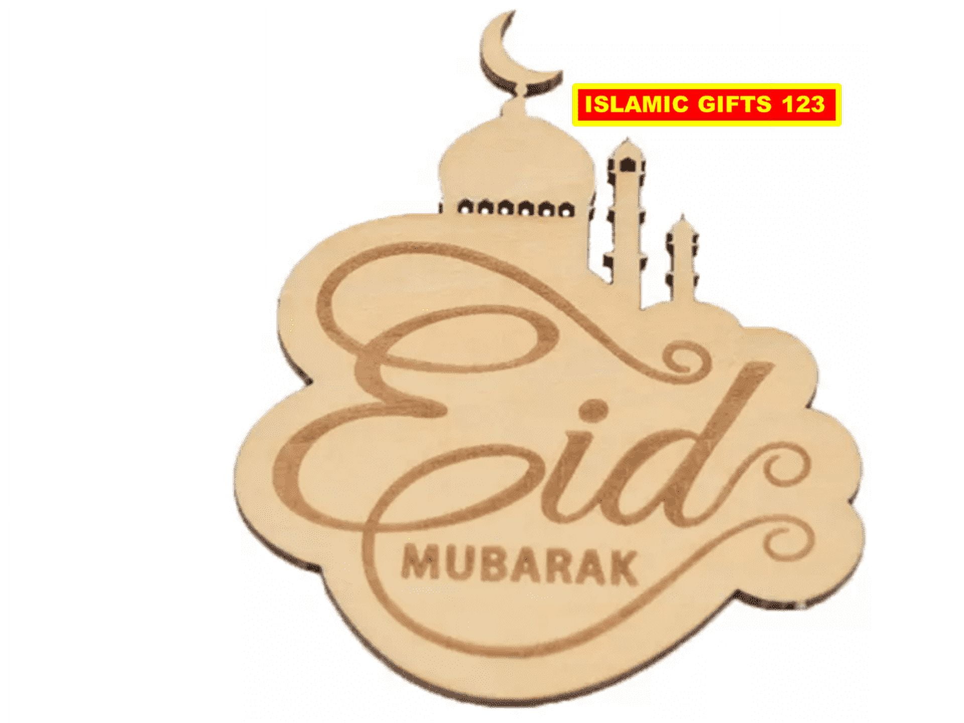 Eid Wooden Shape Pendant Ornament [12 PACK] DIY Cutouts EID MUBARAK ...