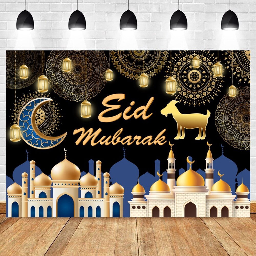 Hdgf1bh2 7X5 feet Vinyl Eid al Adha Backdrop, Black - Walmart.com