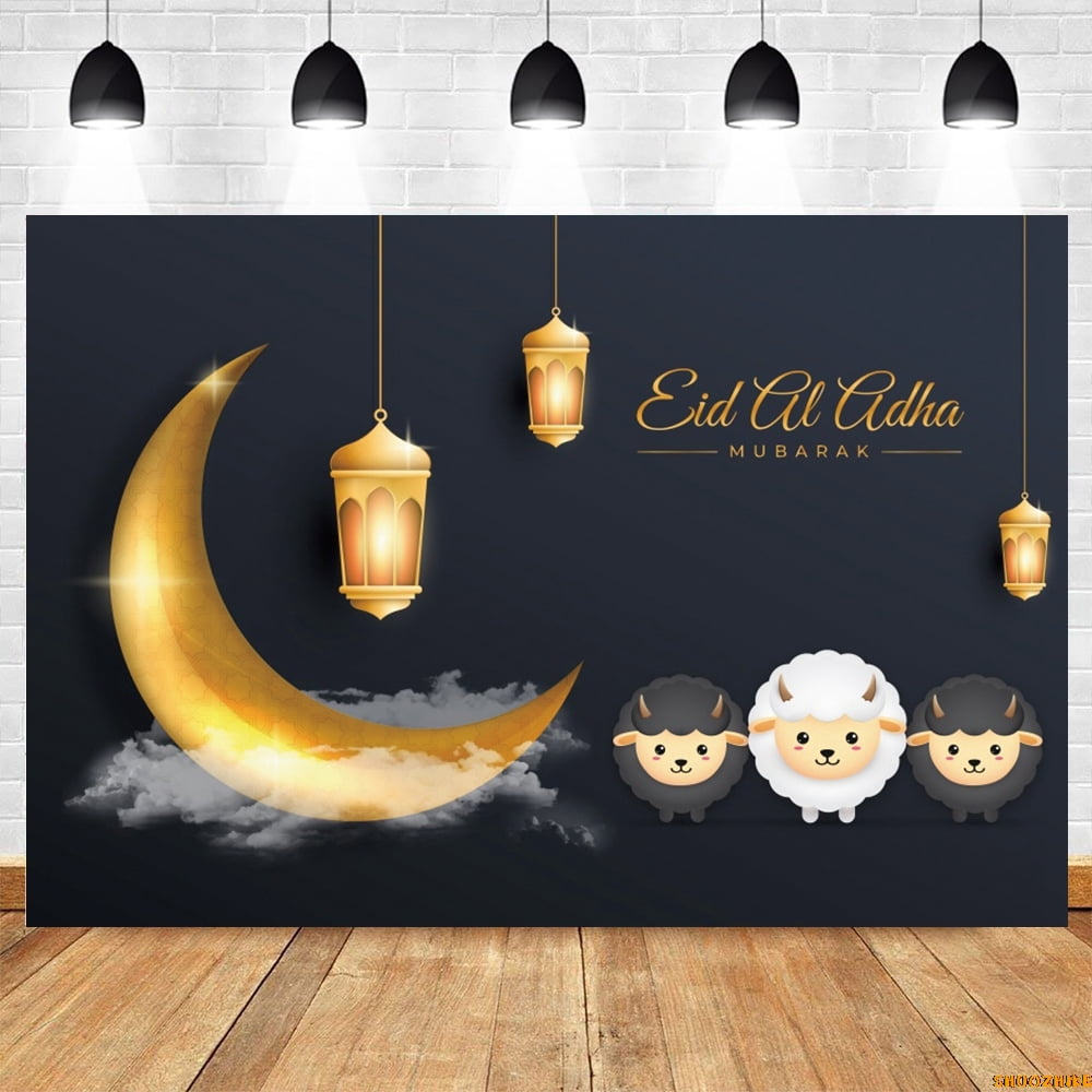 Eid al-Adha Photography Backdrop Eid Mubarak Ramadan Kareem Lantern ...