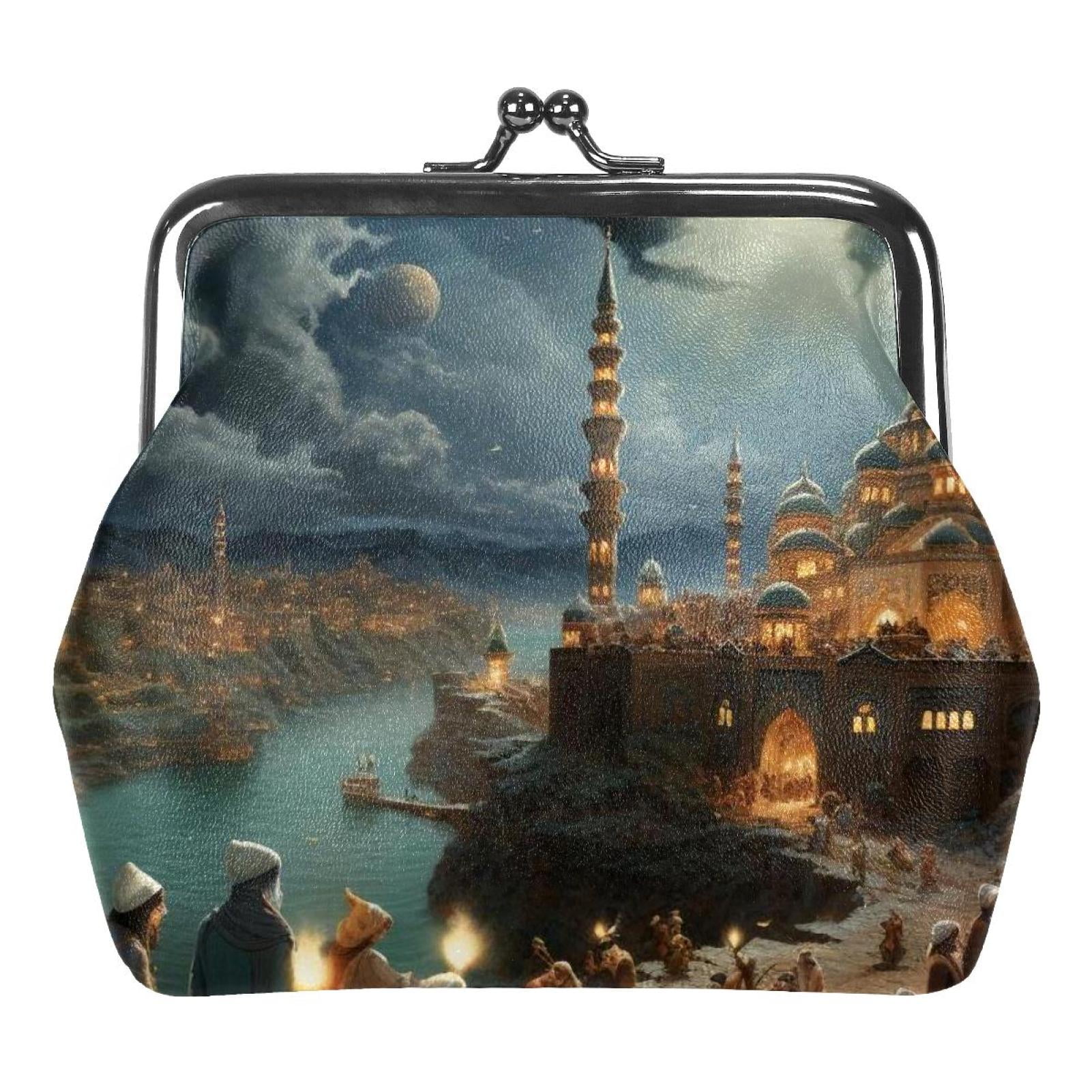 Eid al Fitr Stylish Microfiber Coin Purse with Zinc Alloy Jaws - 4.3x4 ...