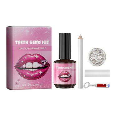 HYLLai Tooth Gem Kit, DIY Shiny Teeth Crystal Set 20 Pieces, Resin ...