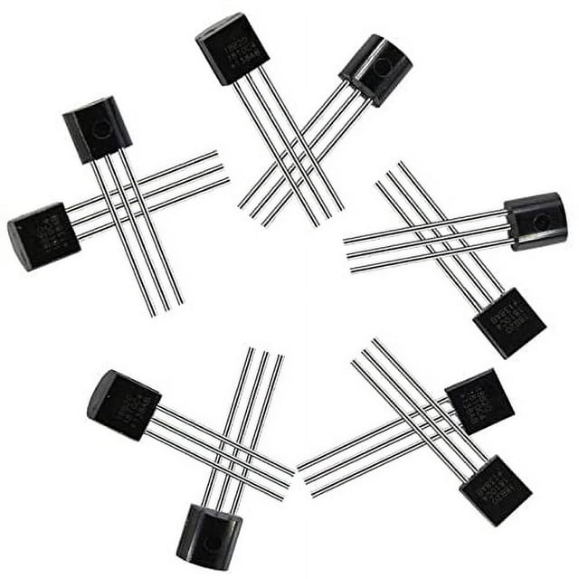 Eiechip® 10Pcs 18B20 DS18B20 TO-92 3 Pins Wire Digital Thermometer ...
