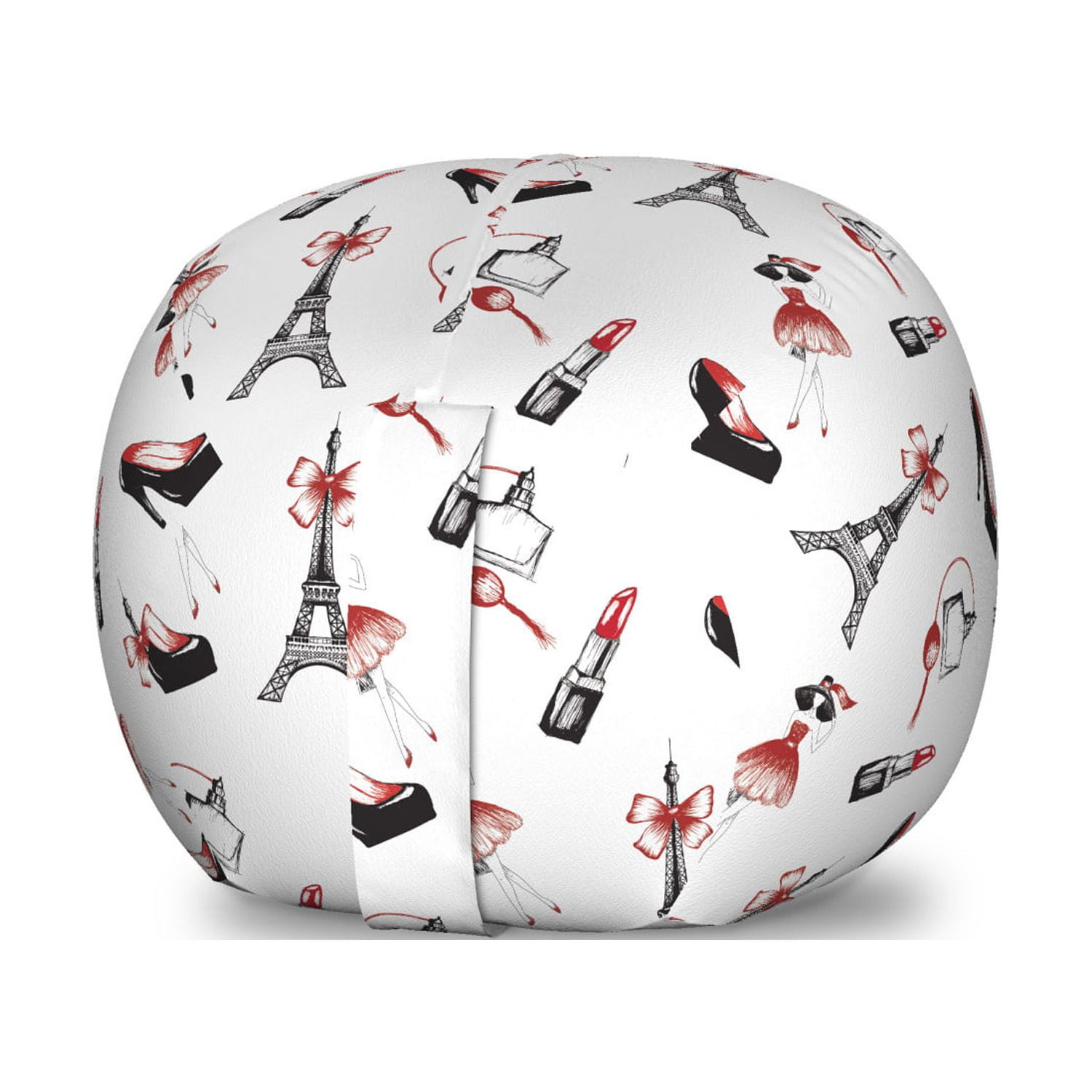 Eiffel Storage Toy Bag Chair, Hand Drawn Style Pattern Women Fashion ...