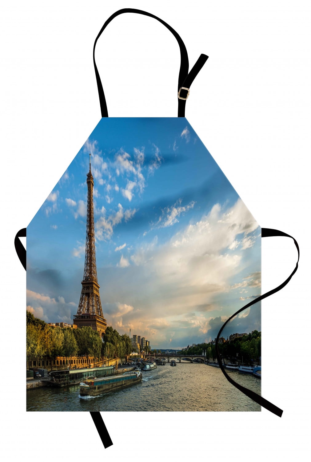 Eiffel Tower Apron Sunset over Eiffel Tower and Seine River Paris ...