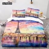 Eiffel Tower Bedding Duvet Cover Set 3d Digital Printing Bed Linen ...