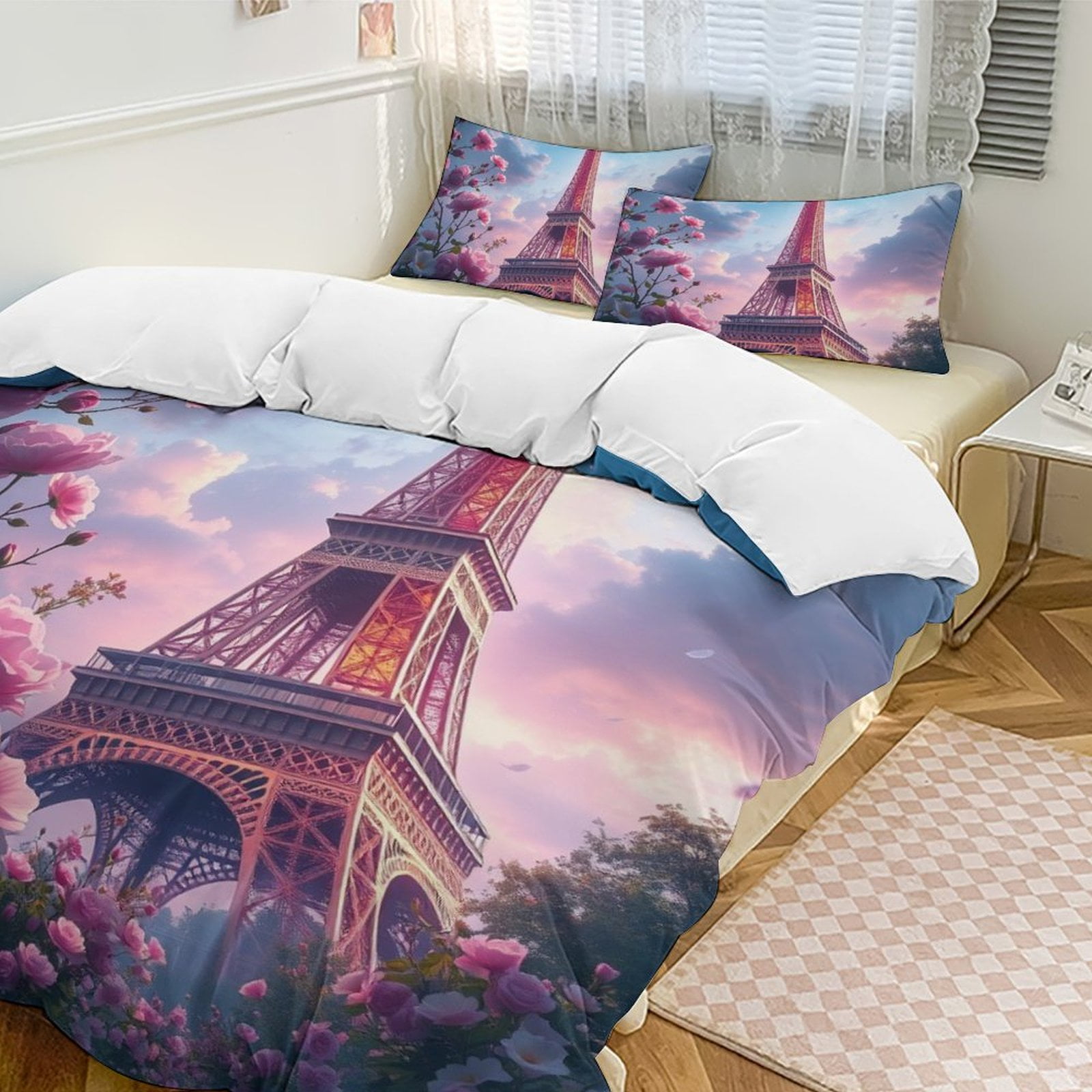 Eiffel Tower Bedding Set Luxury Comforter Pillowcase Comforter Couple ...