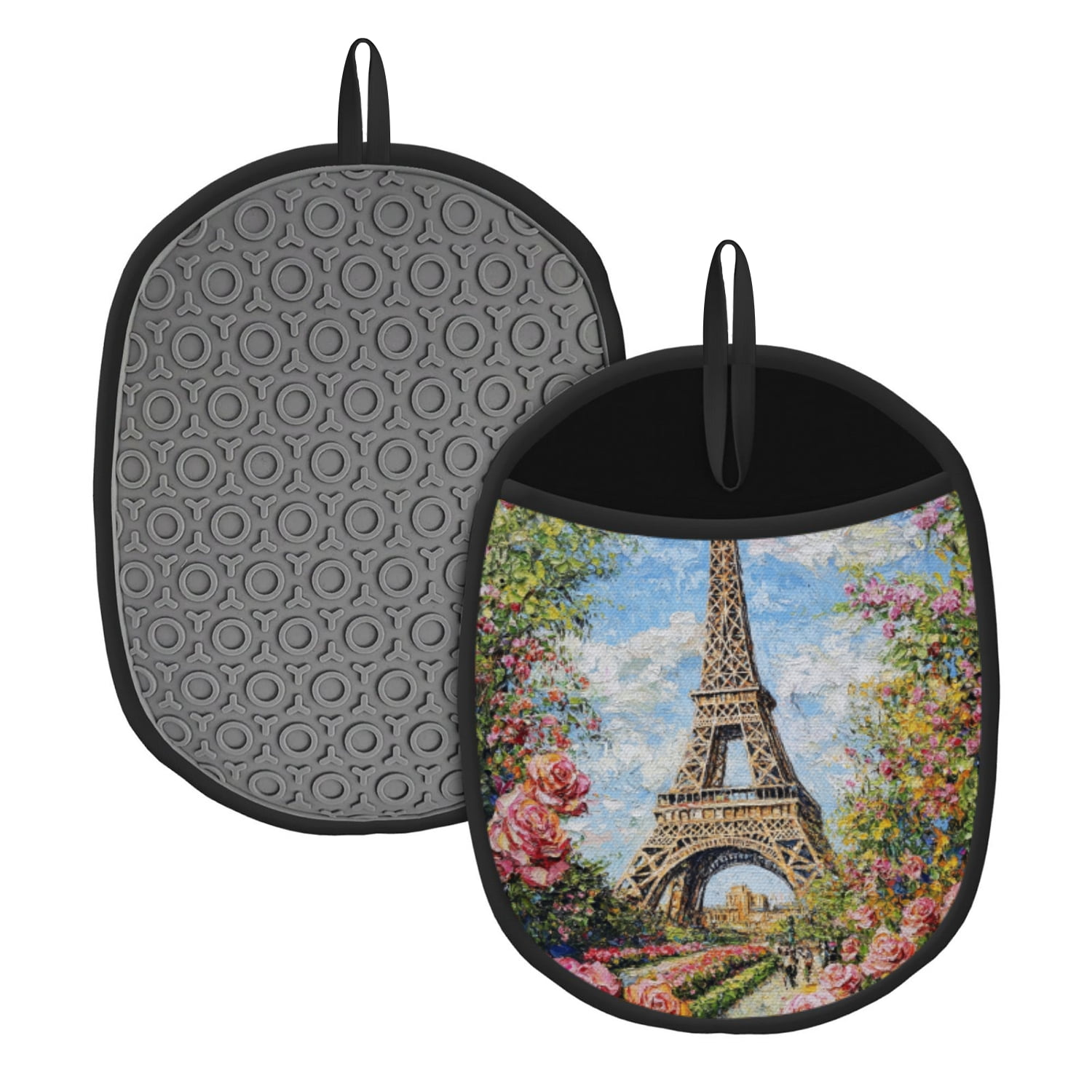 The Eiffel Tower Under The Blue Sky Kitchen Pot Mat, 7.5x9.4 in Kitchen ...