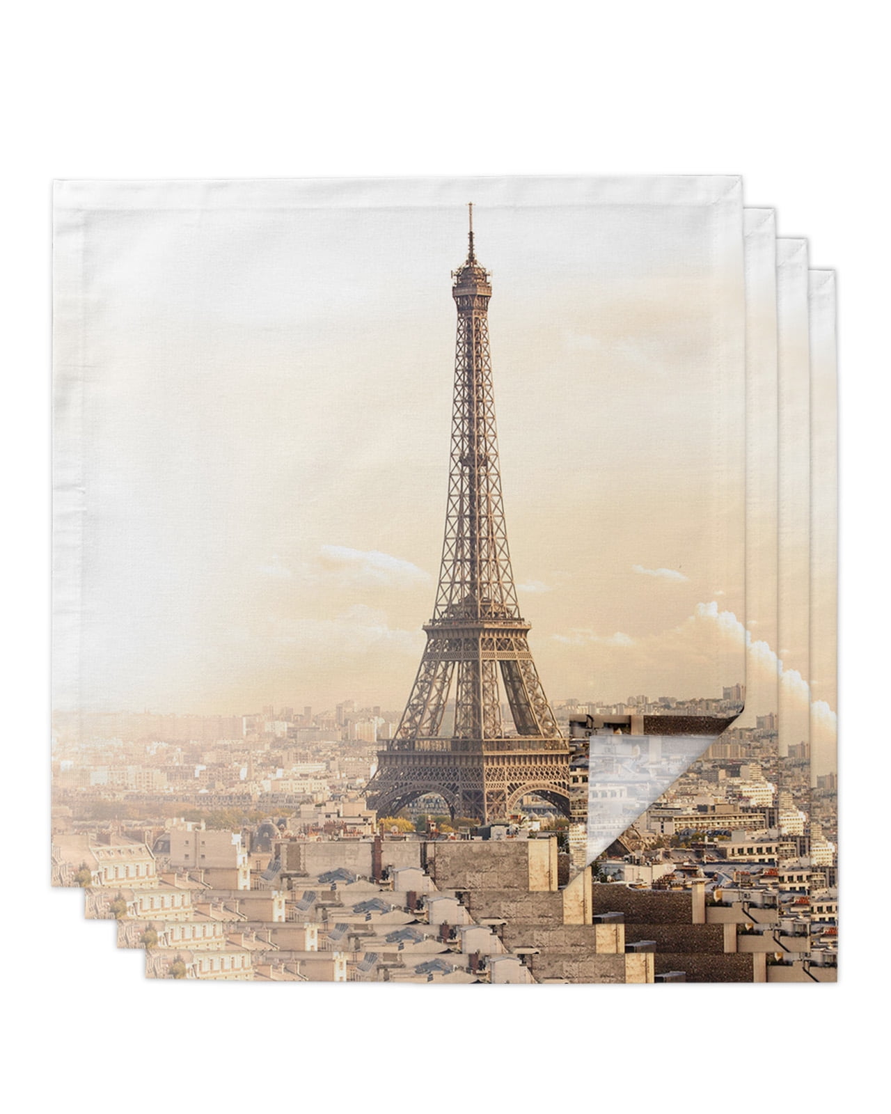 Eiffel Tower Building City Table Napkin Set Wedding Banquet Table Cloth ...