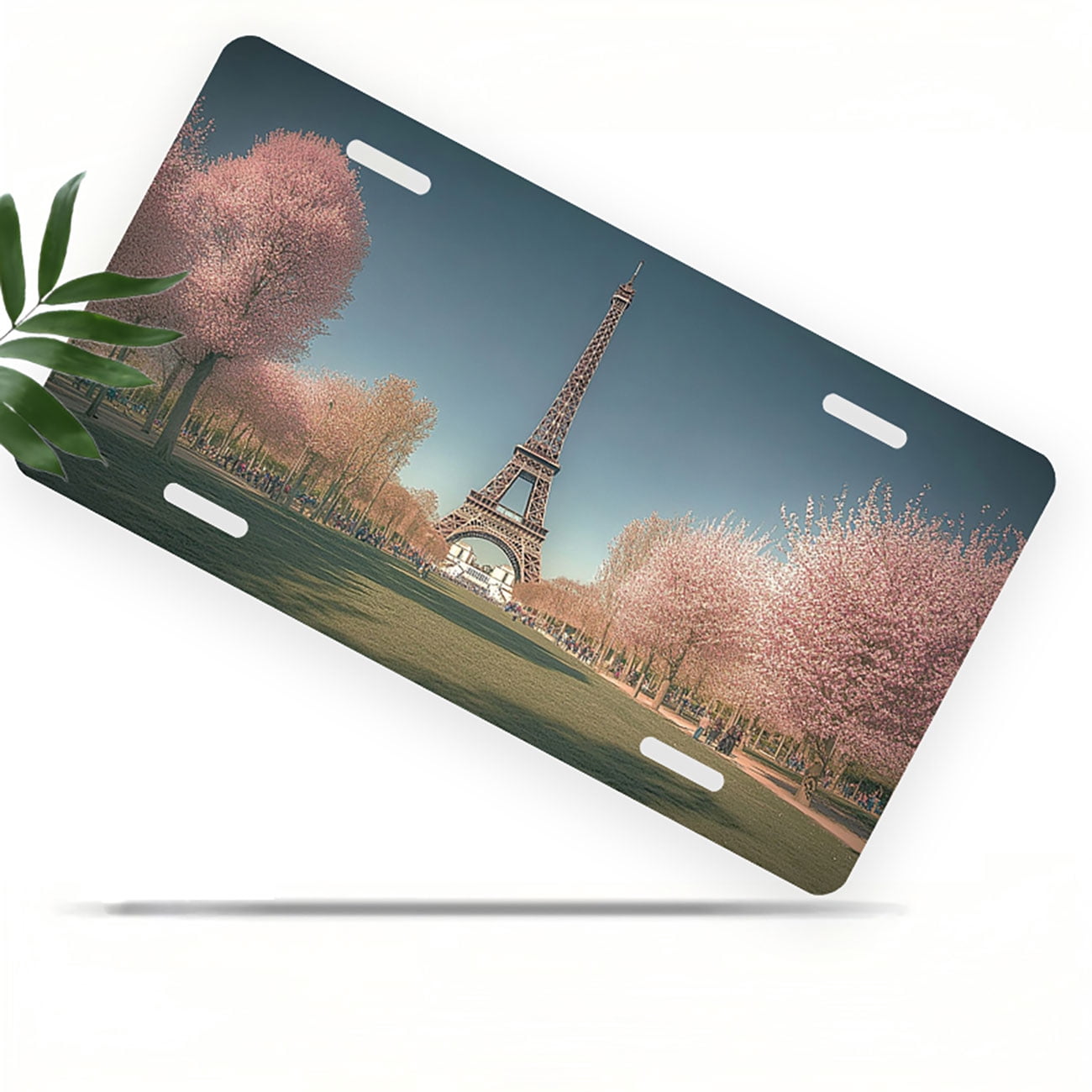 Eiffel Tower in Cherry Blossom Season Front License Plate, Metal ...