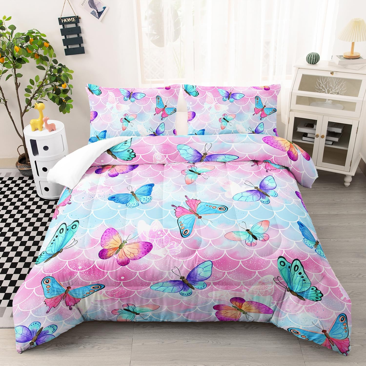 Eiffel Tower Comforter Set Full Size Girls Pink Rose Paris Bedding Set ...