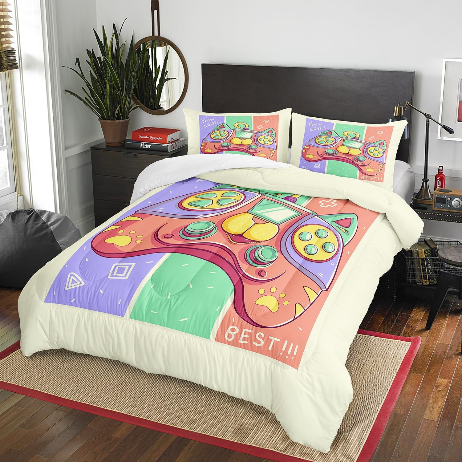 Eiffel Tower Comforter Set Size Flower Balloon Paris Tower Watercolor ...