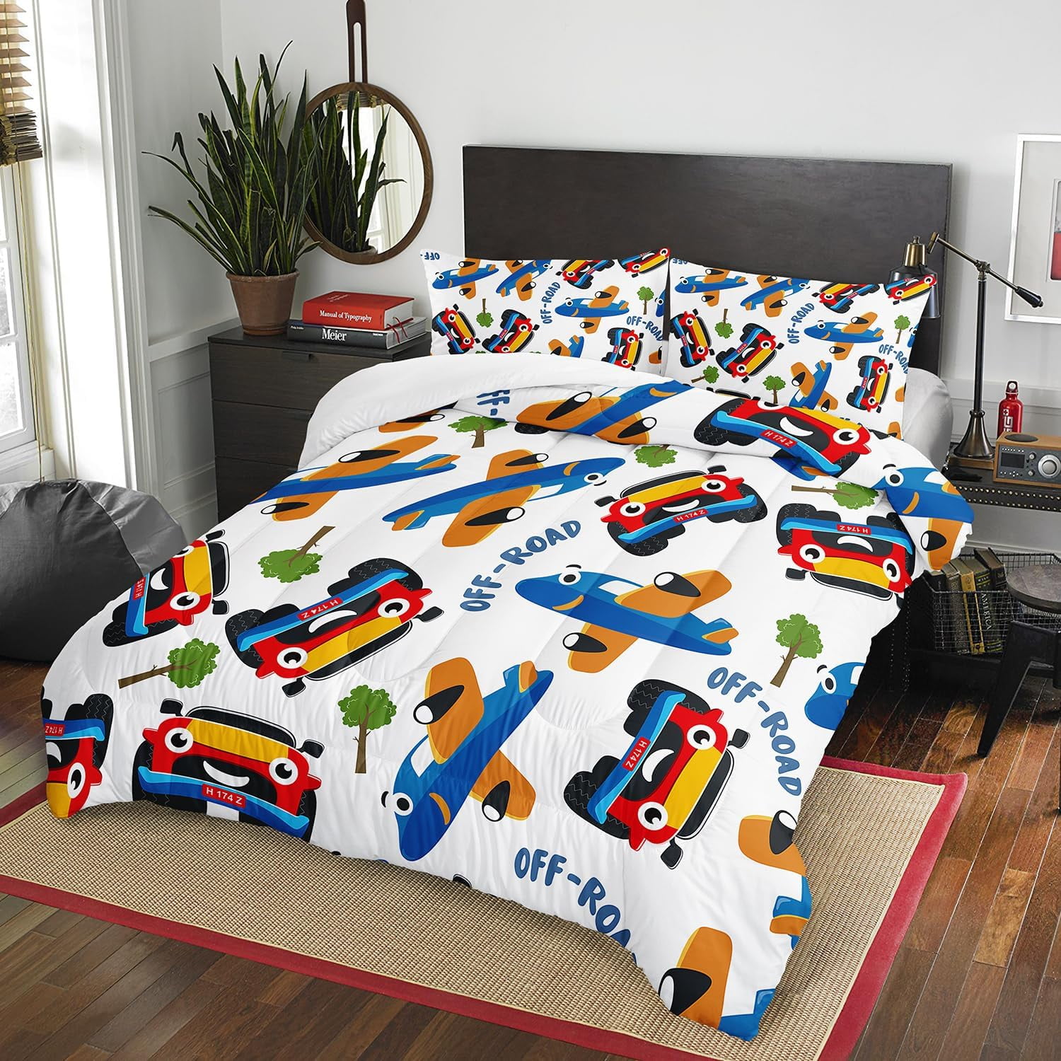 Eiffel Tower Comforter Set Size Flower Balloon Paris Tower Watercolor ...