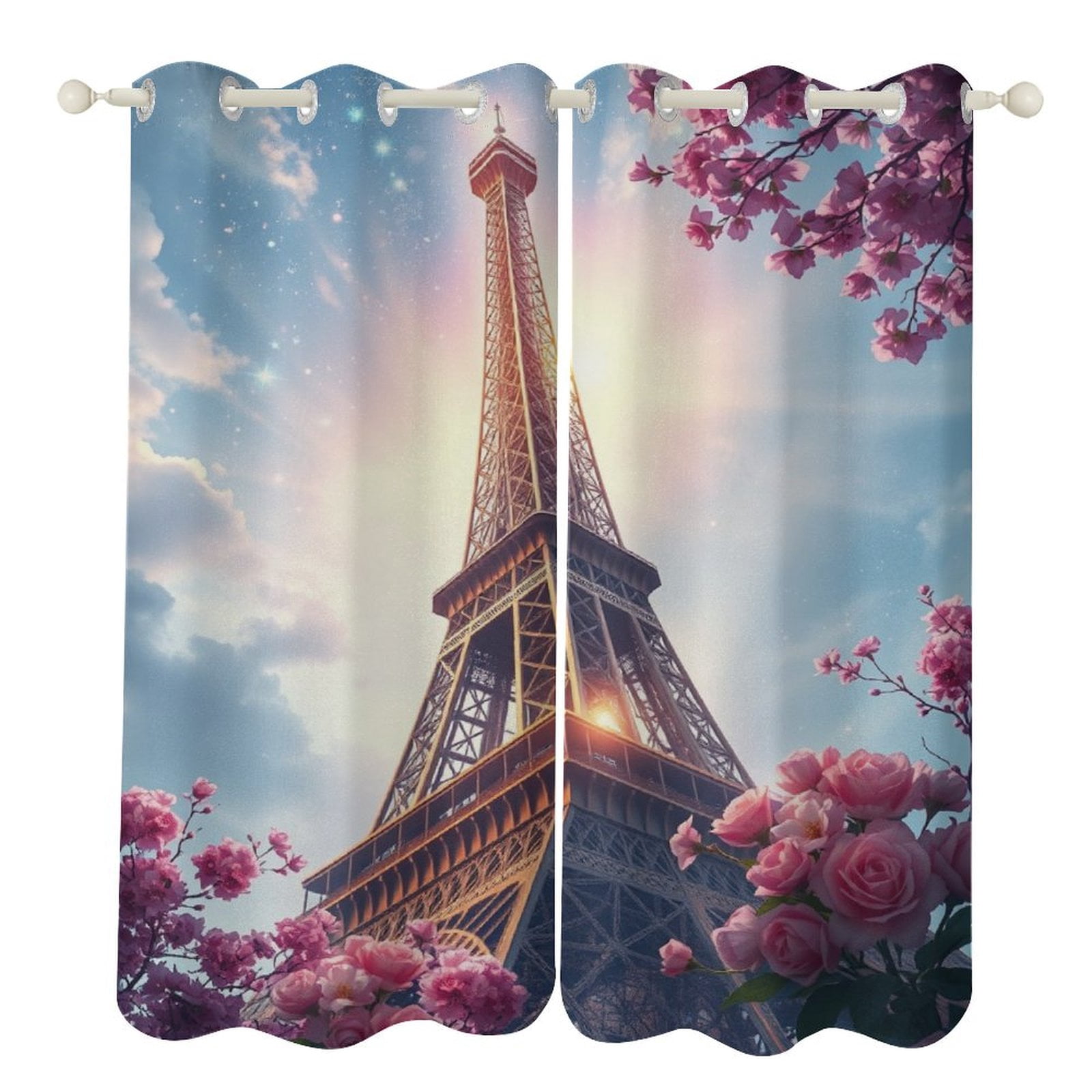 Eiffel Tower Curtain Home Decoration Living Room Curtains Window ...