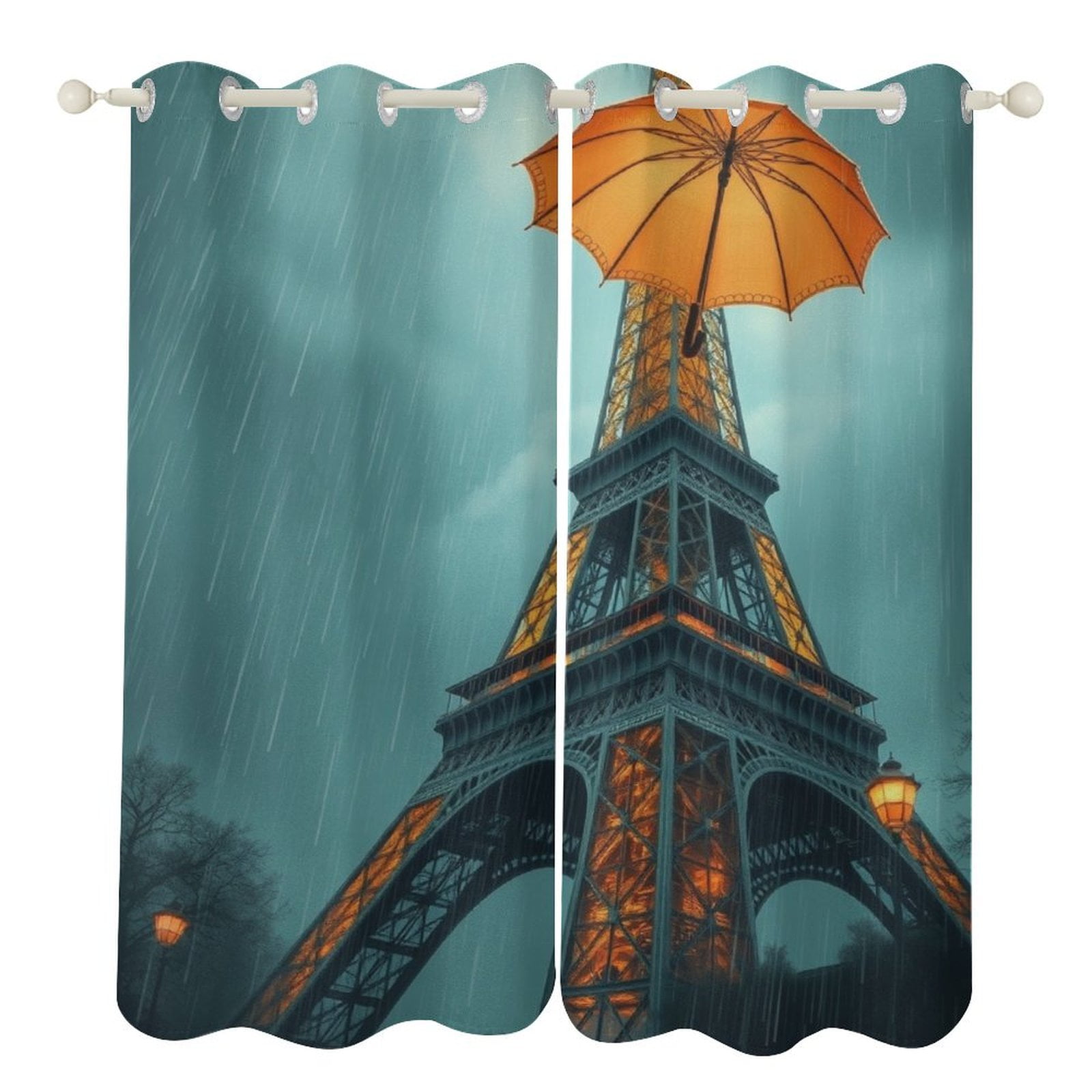 Eiffel Tower Curtains for Bedroom Living Room Drapes Kitchen Room Window Curtain Home Decor ...