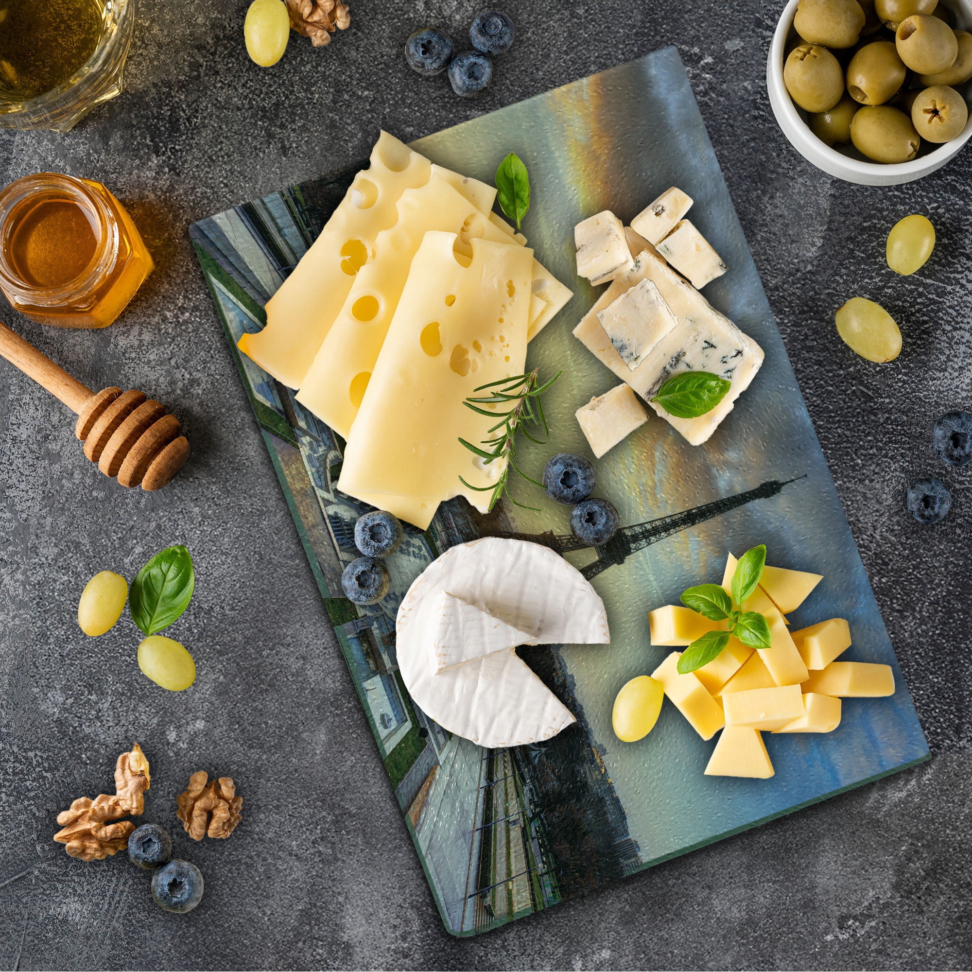 Eiffel Tower Cutting Board, Sunrise in Paris with the French Holidays ...