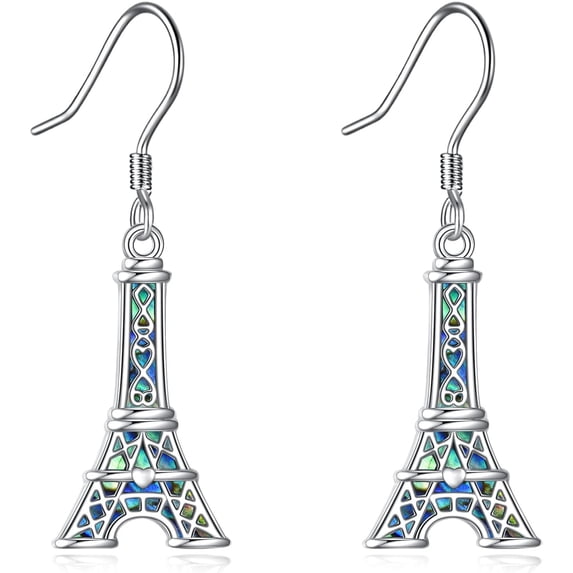 Eiffel Tower Earrings S925 Sterling Silver Eiffel Tower Dangle Earrings ...