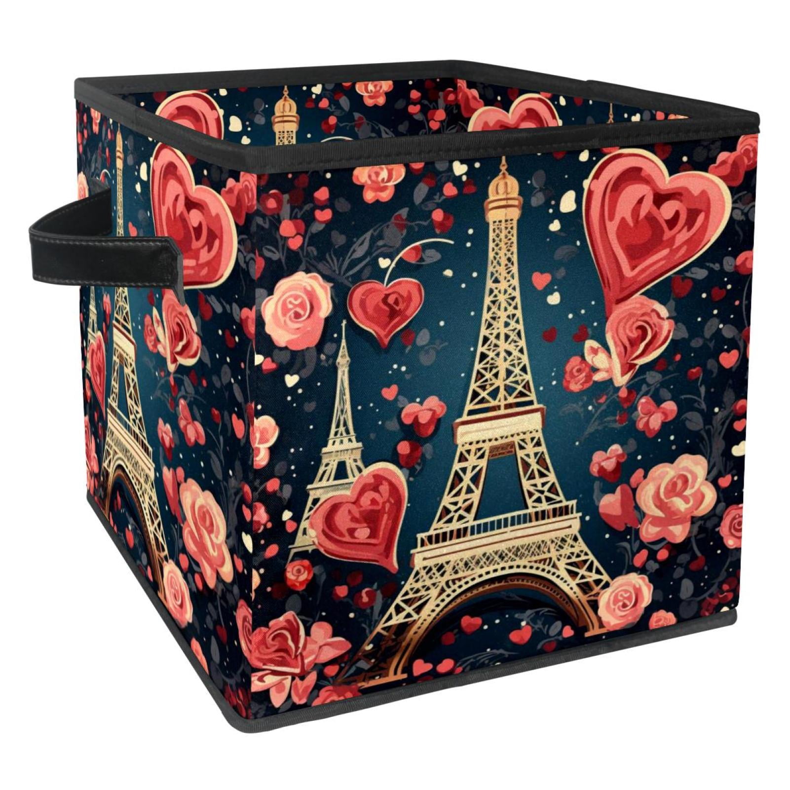 Eiffel Tower Foldable Storage Basket Toy Box Storage Bin with Handle ...