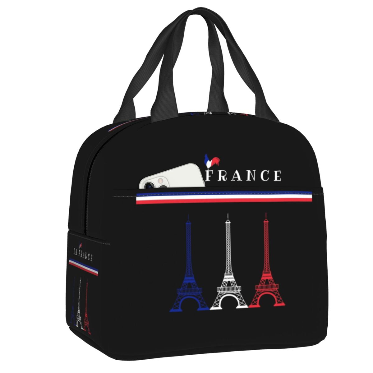 Eiffel Tower France Flag Insulated Lunch Bags for Women French Pride ...
