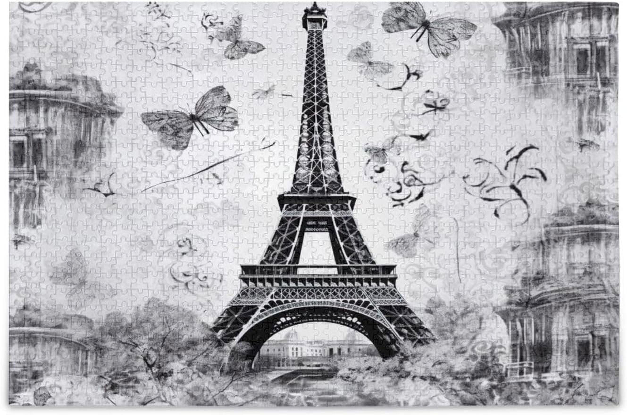 Eiffel Tower Jigsaw Puzzles for Adults 500 Pieces, Die-Cut Puzzle Pieces Are Easy To Handle ...