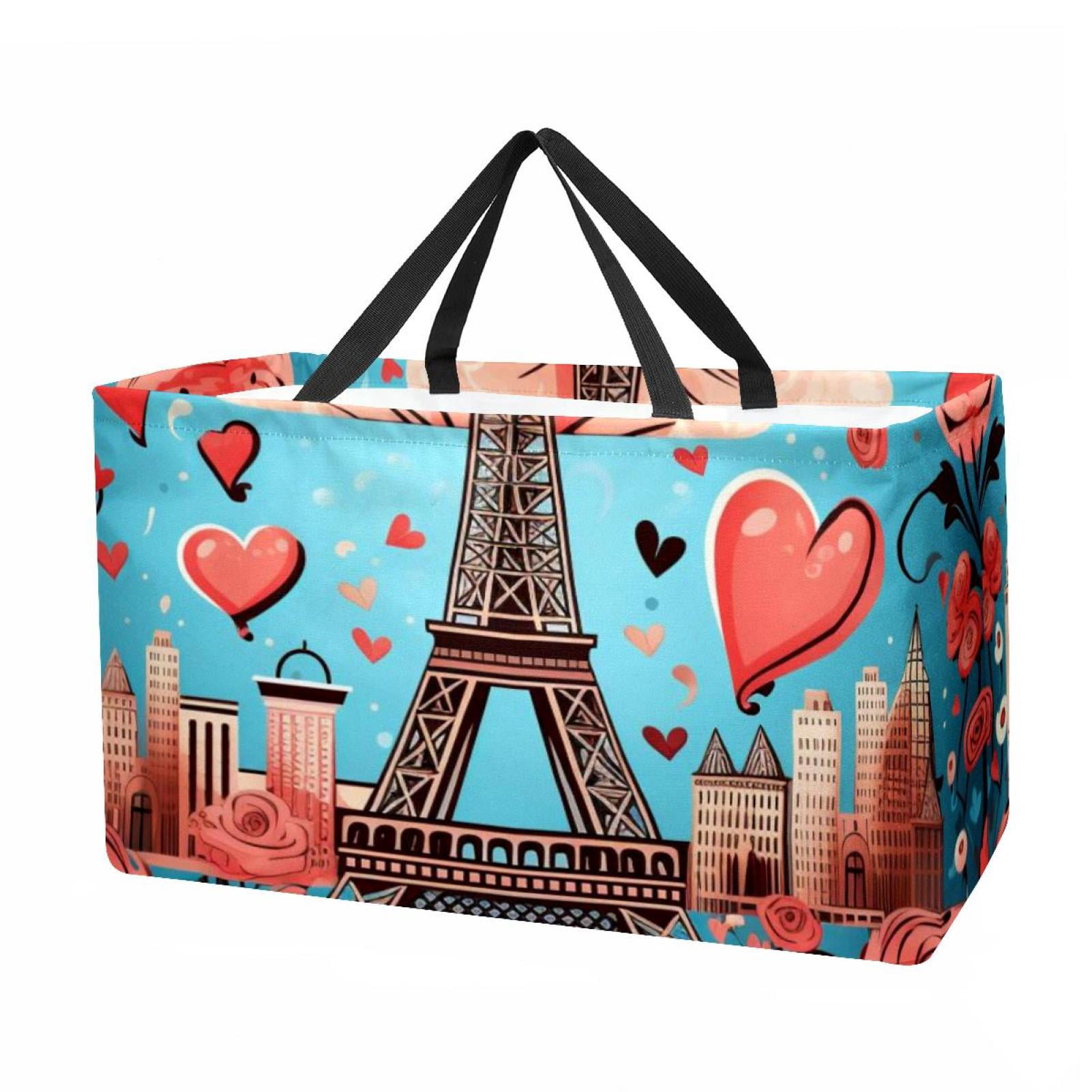 Eiffel Tower Large Capacity Foldable Reusable Oxford Cloth Storage Box ...