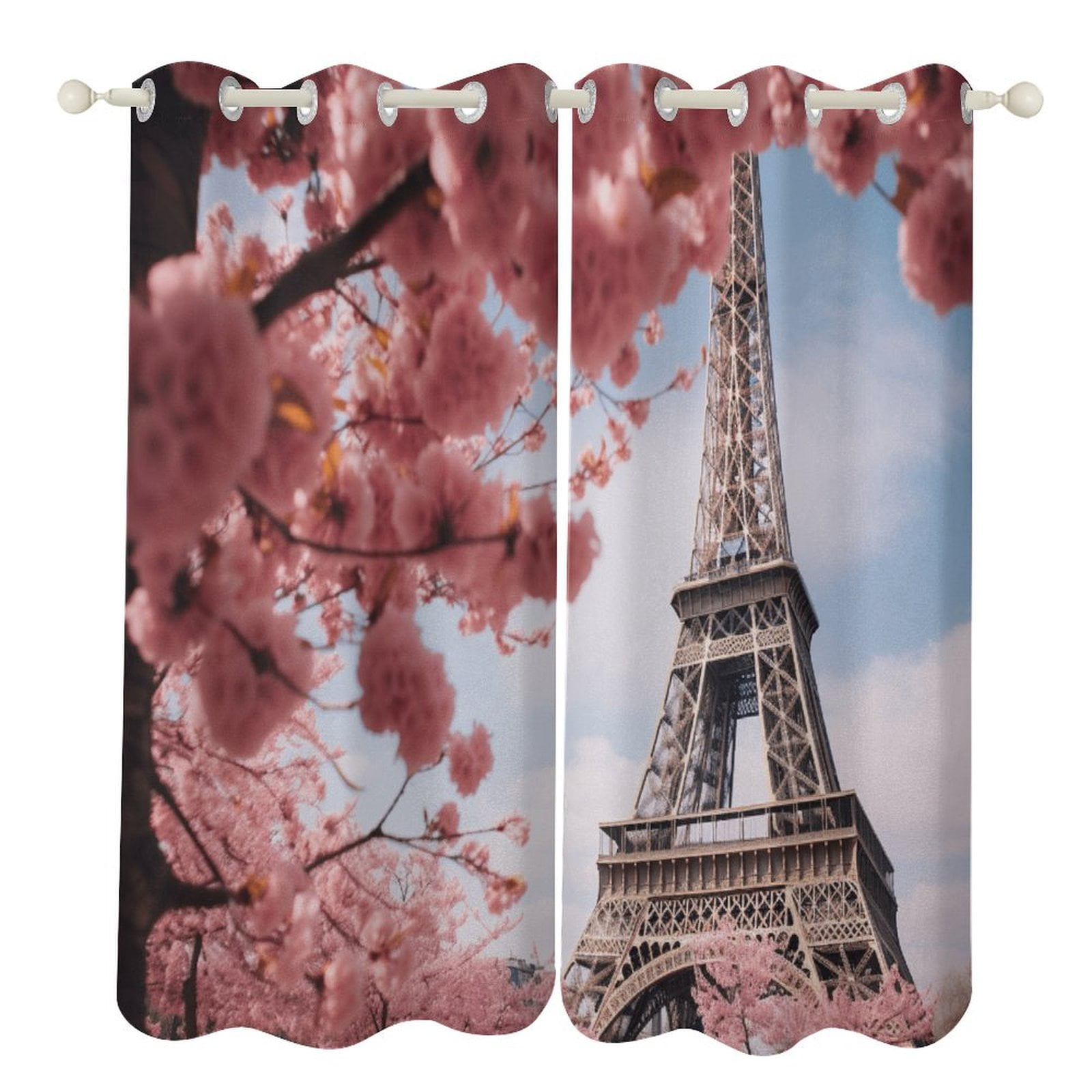 Eiffel Tower Modern Window for Living Room Curtains for Child Bedroom ...