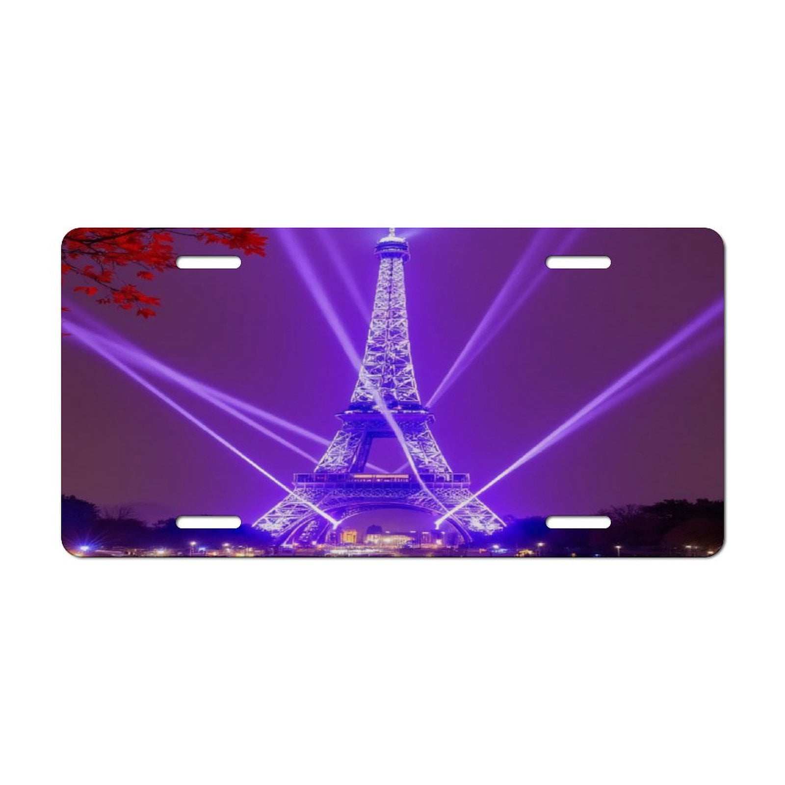 Eiffel Tower Night Light Show License Plate Lightweight Aluminum ...