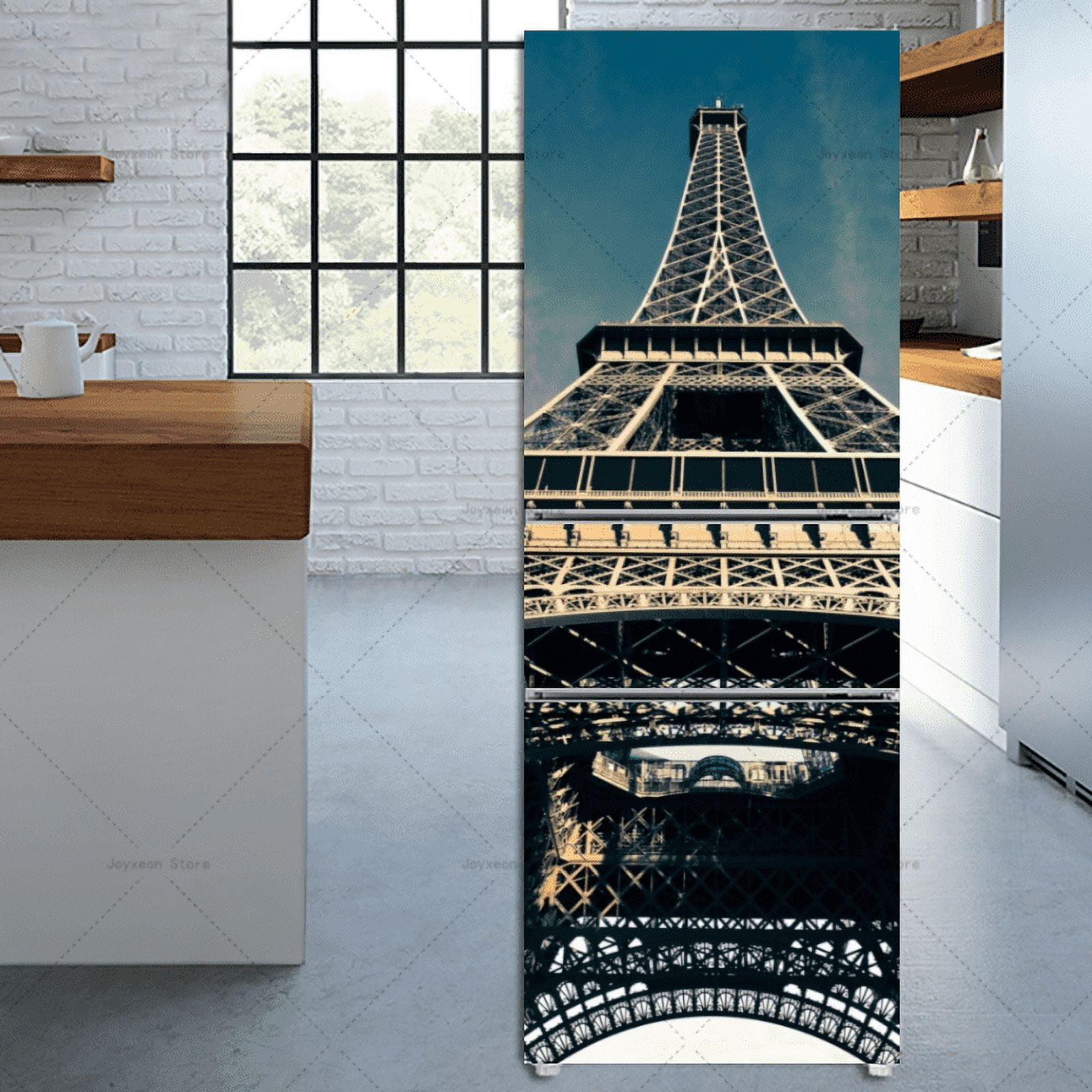 Eiffel Tower Night View Door Sticker Home ration Wall Sticker PVC ...