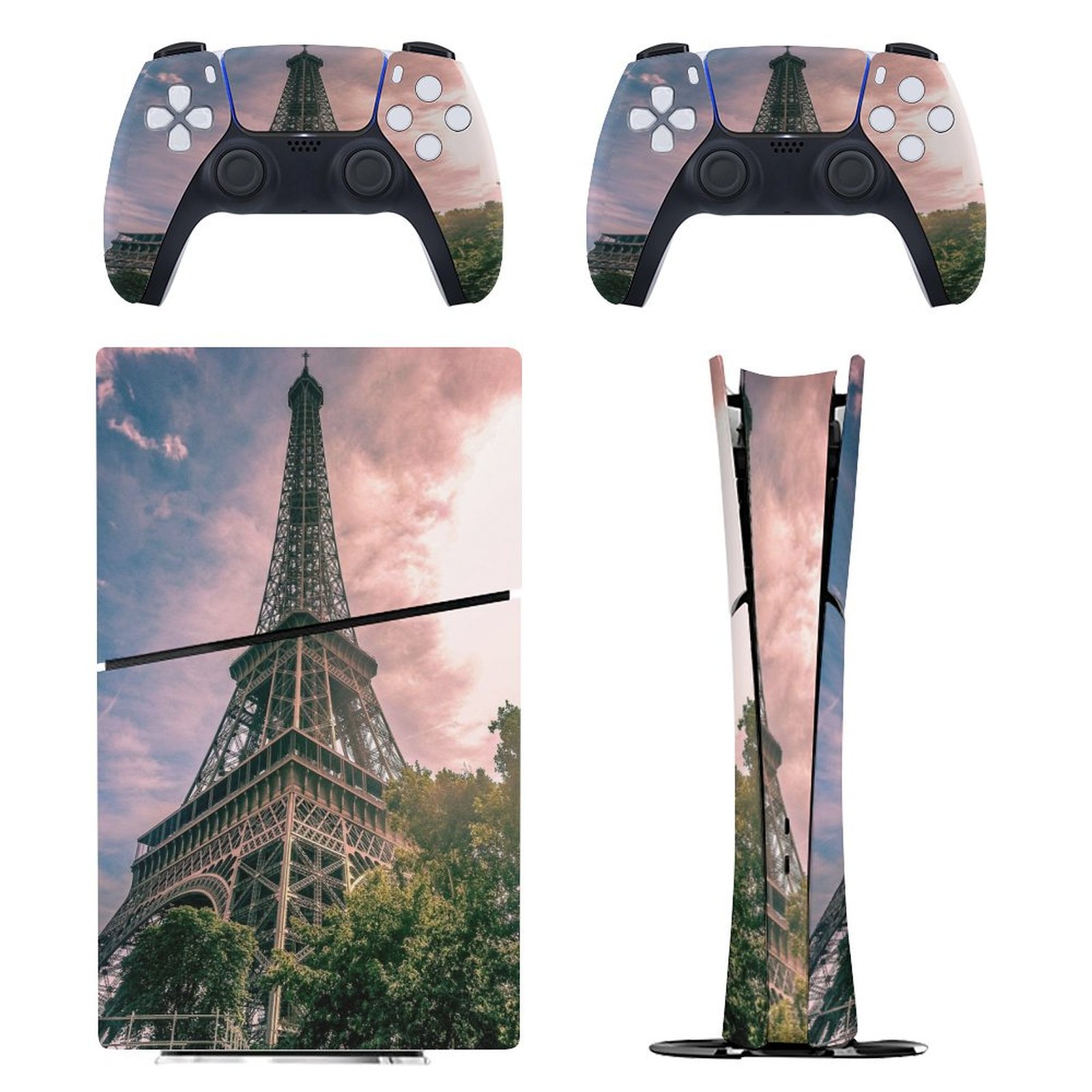Eiffel Tower PS5/PS5 Slim Digital Disc Skin Sticker For Console And ...