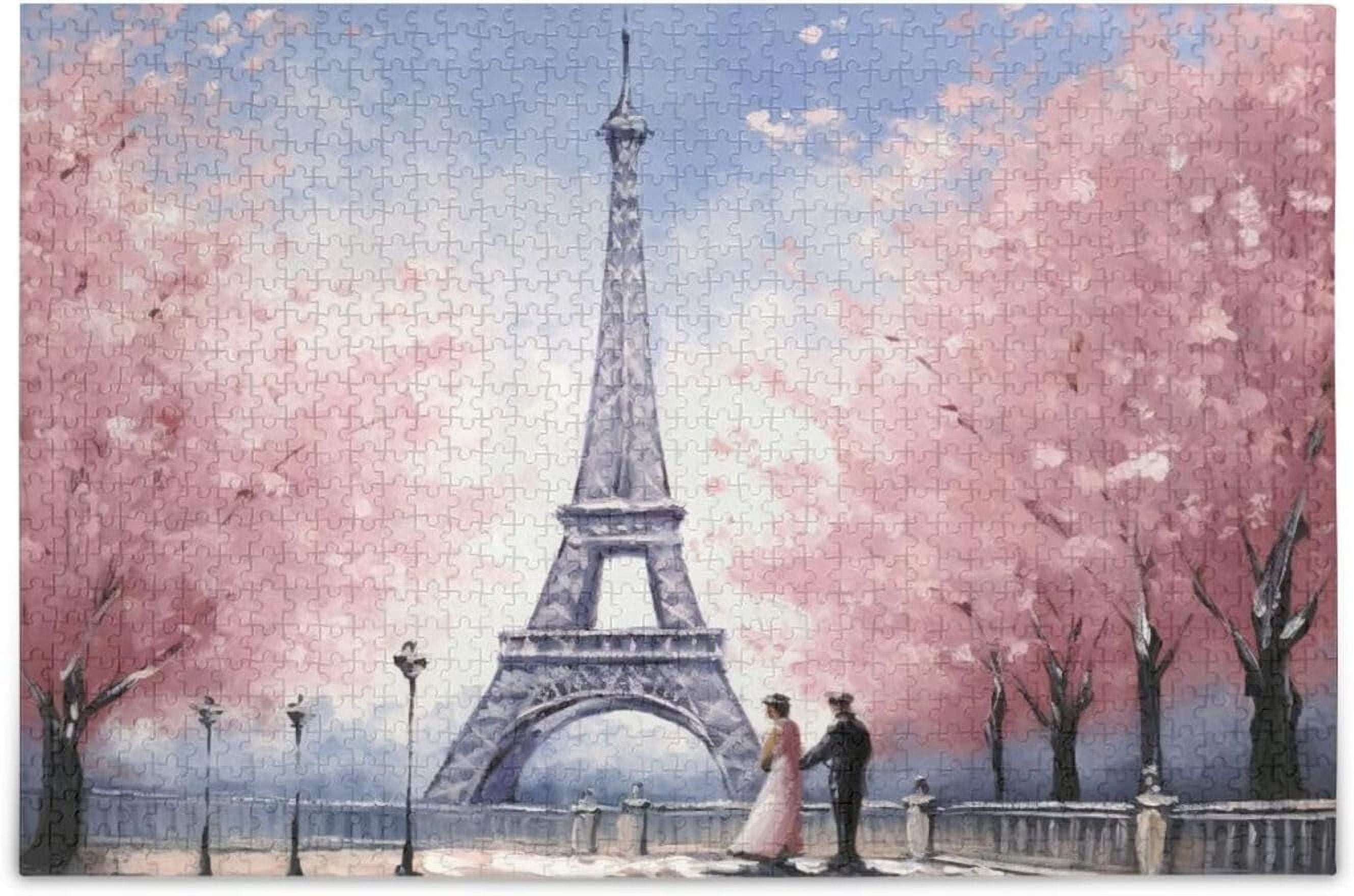 Eiffel Tower Painting Jigsaw Puzzles for Adults 500 Piece, Puzzles 500 Pieces for Adults ...