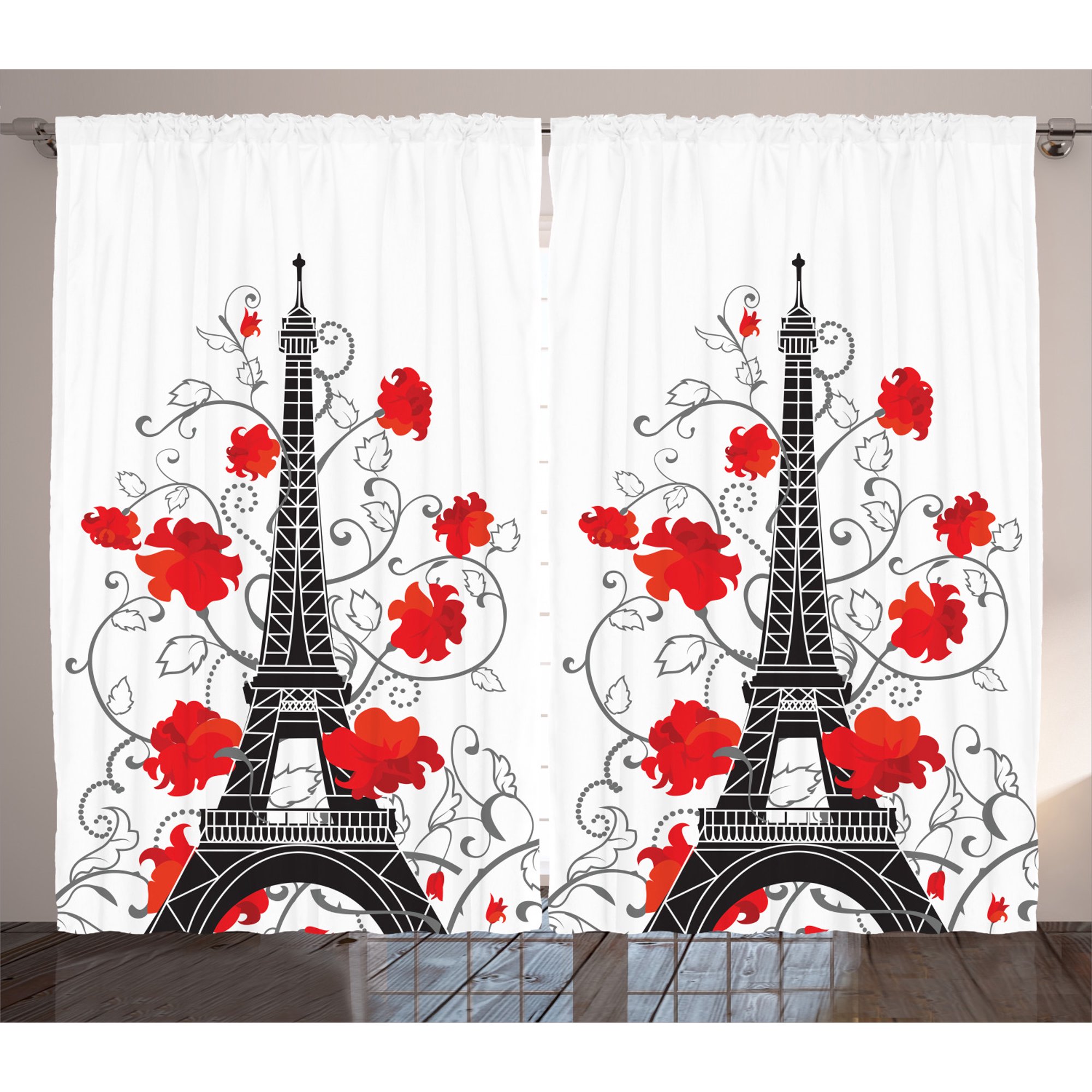 Eiffel Tower Paris Curtains