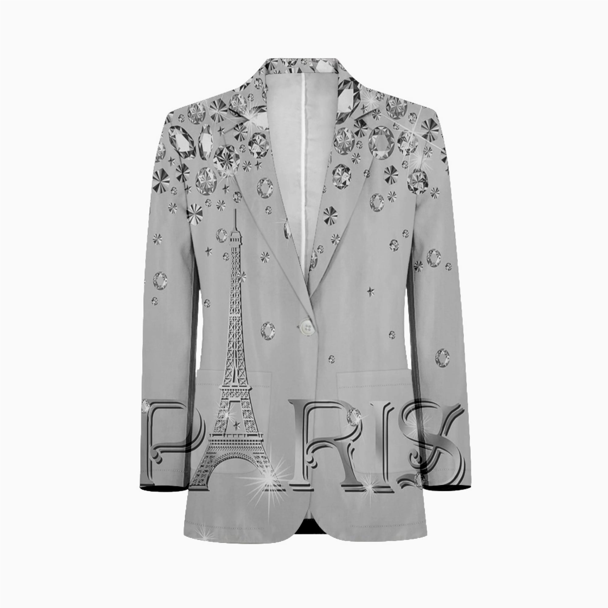 Eiffel Tower Paris Customized Men's Suits full man Shawl Collar ...