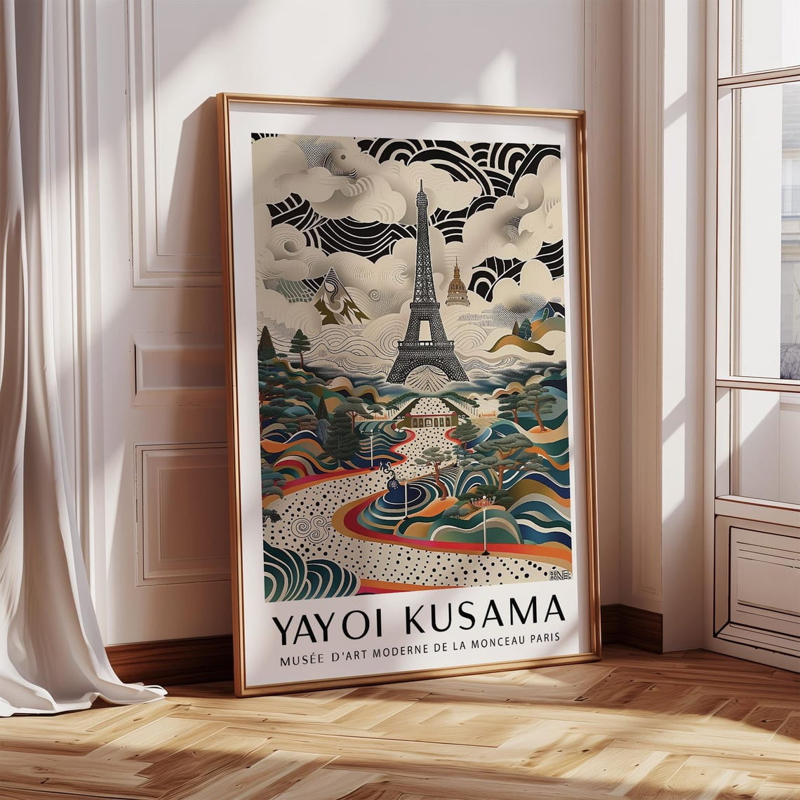 Eiffel Tower Paris Print Surreal Abstract Cityscape Art Dreamlike Wall ...