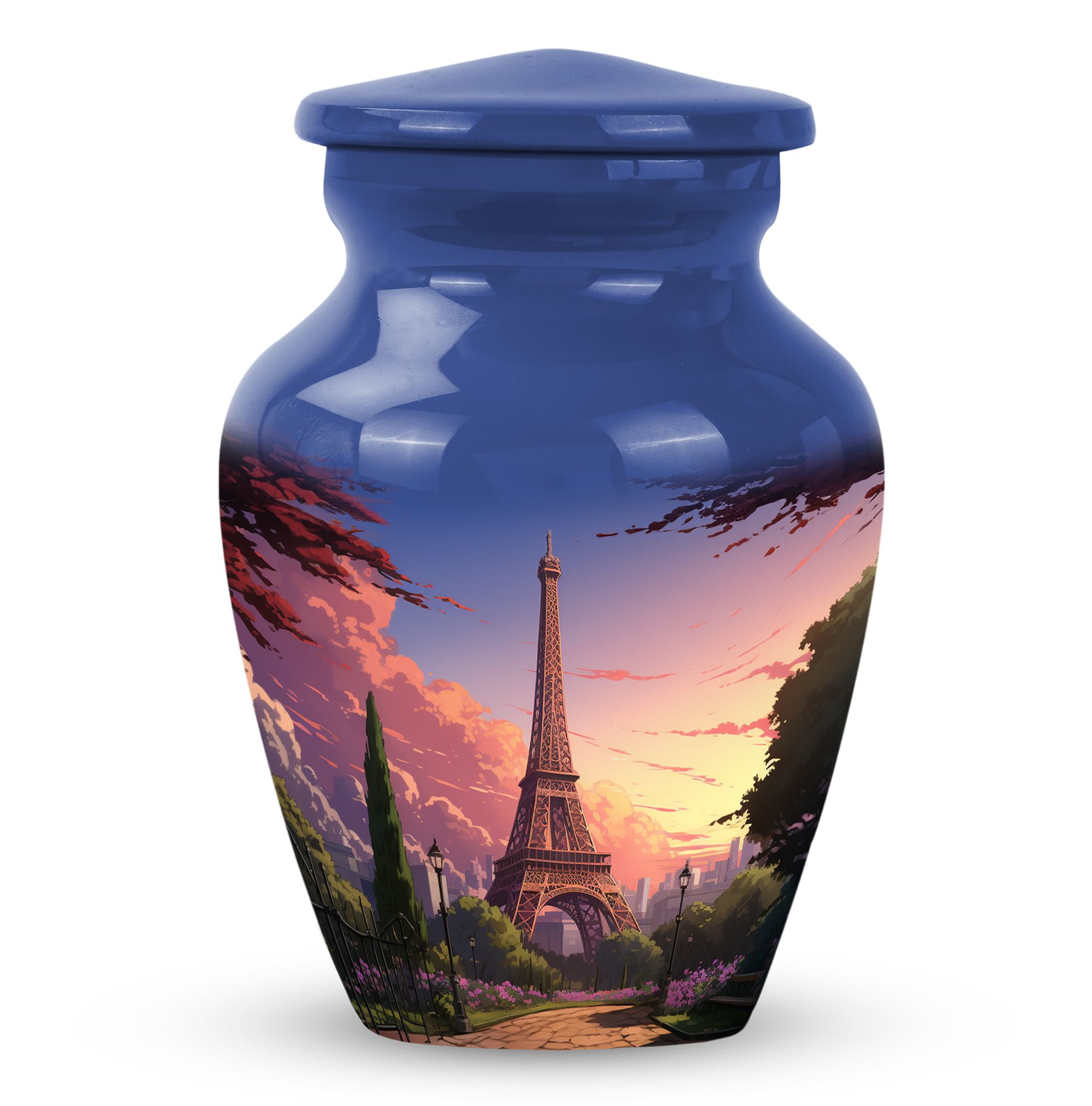 Eiffel Tower Park View - Funeral Caskets For Adult - Burial Urns - 3 Inch - Pack Of 1 - Urn ...