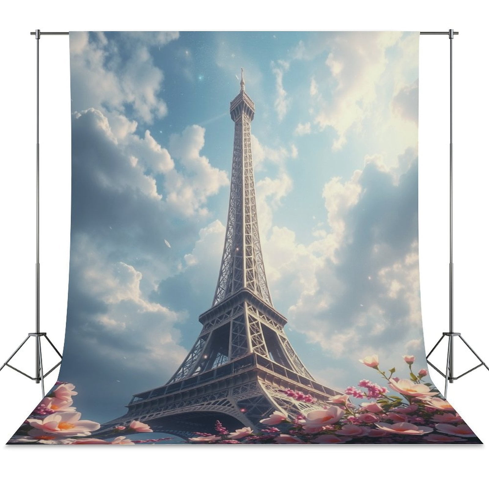 Eiffel Tower Party Backdrop Birthday Decoration Backgrounds for Photographs Studio Props ...