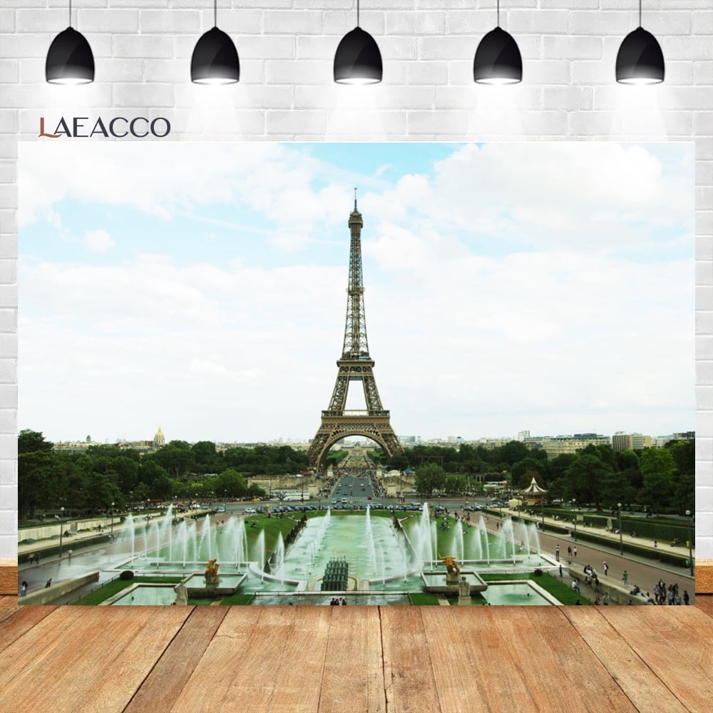 Eiffel Tower Photography Backdrops City Landscape Balcony Overlook ...