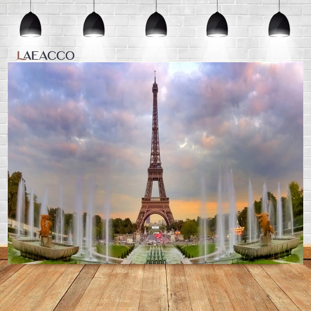 Eiffel Tower Photography Backdrops City Landscape Balcony Overlook ...