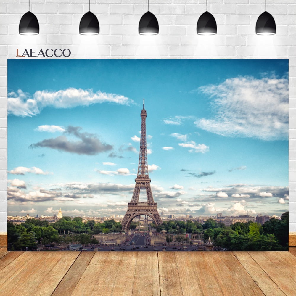 Eiffel Tower Photography Backdrops City Landscape Balcony Overlook ...