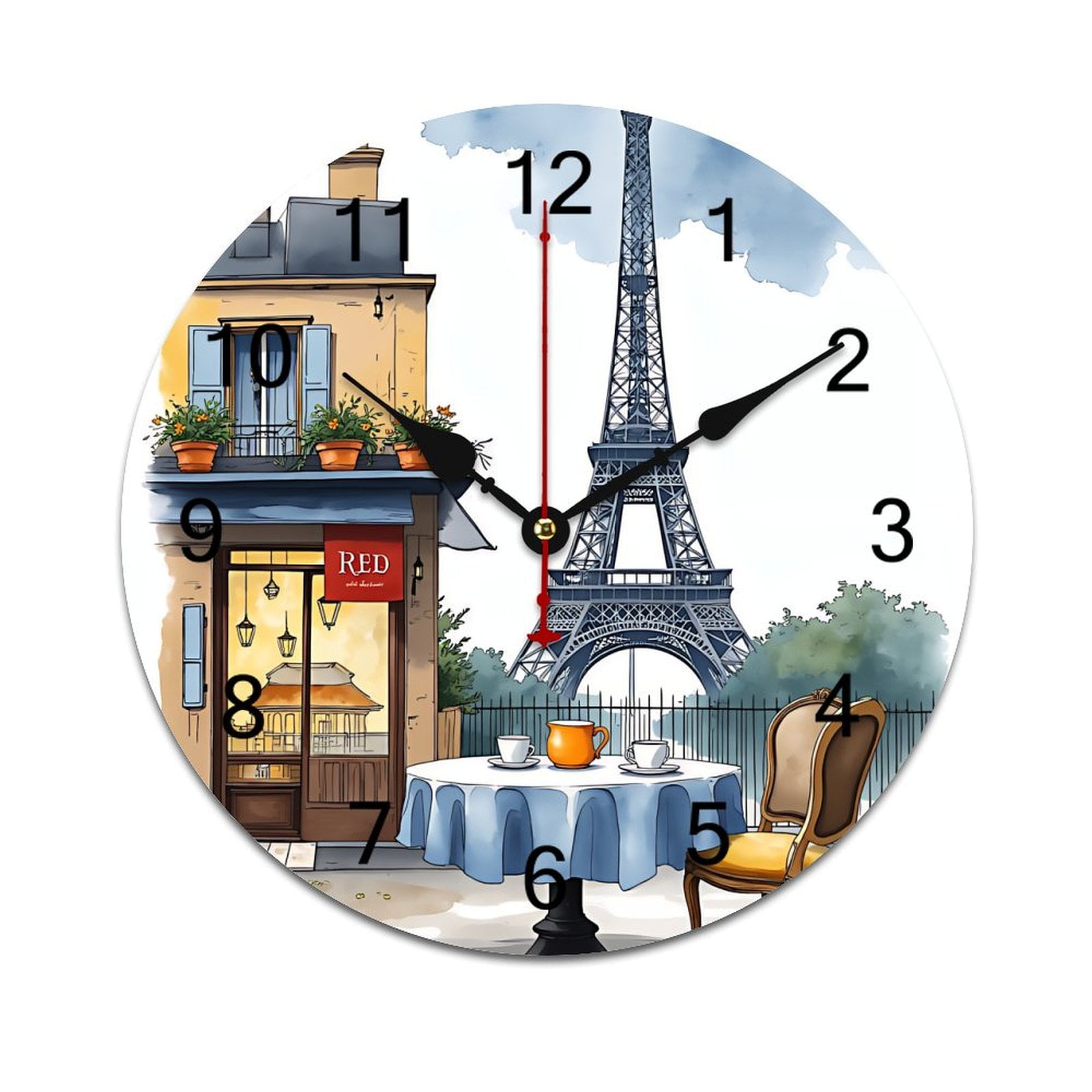 Eiffel Tower Pink Cherry Blossom Trees And Butterflies Word Saying Big ...