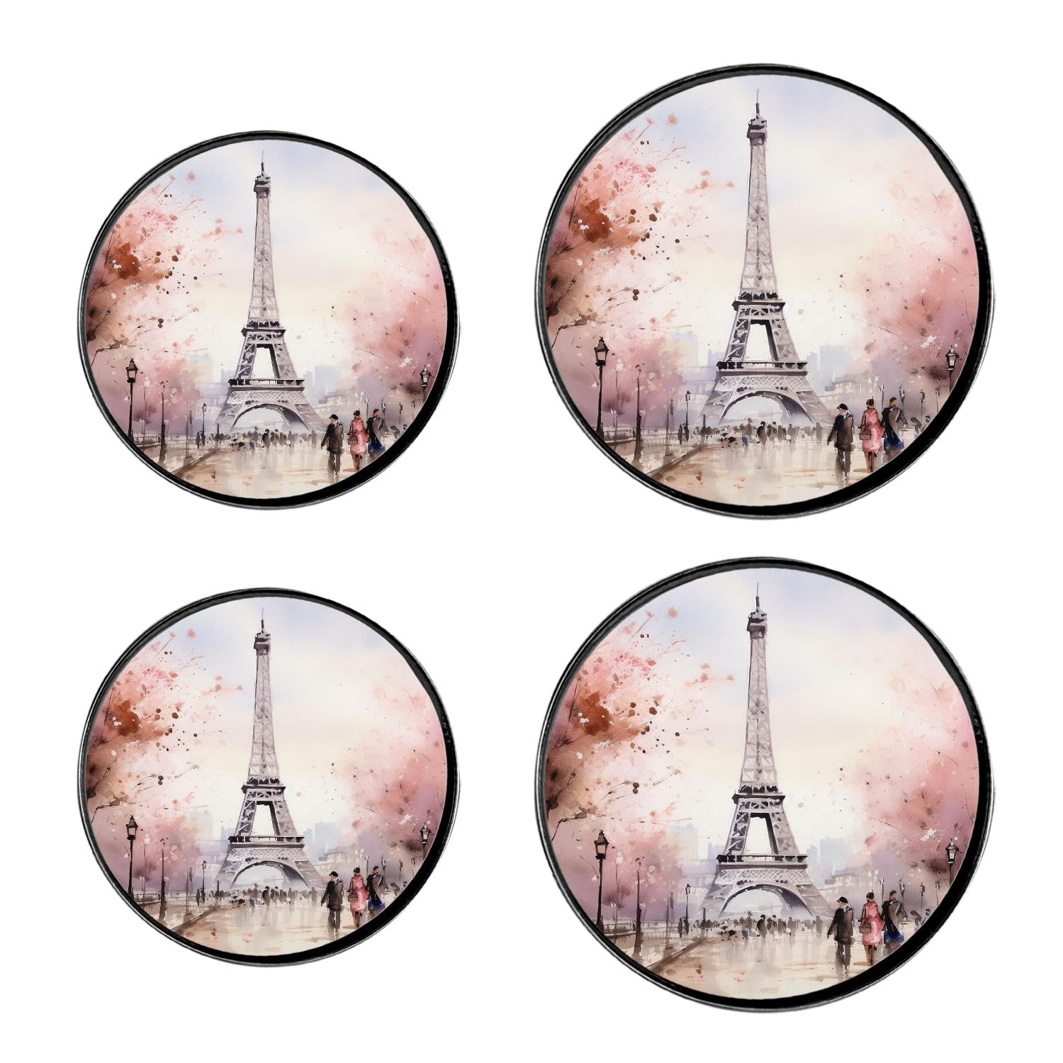 Eiffel Tower Pink Paris Cute Design Stove Burner Covers Set,Gas Stove ...