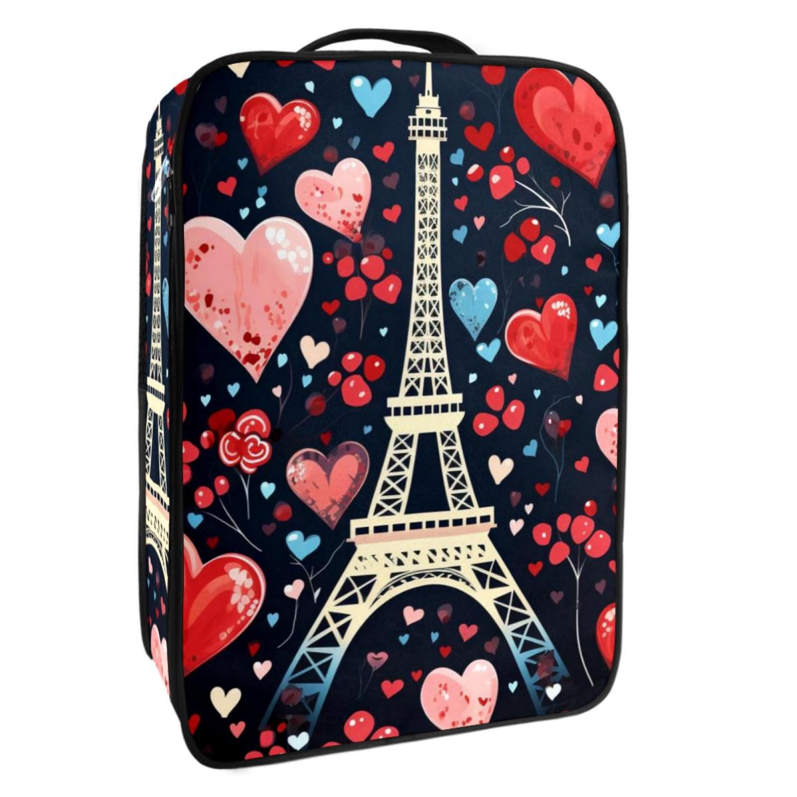 Eiffel Tower Premium Polyester Shoe Box - Durable & Spacious 23x31cm ...