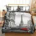 Eiffel Tower Quilt Cover Set King/ Size Paris Bedding Set Famous French ...