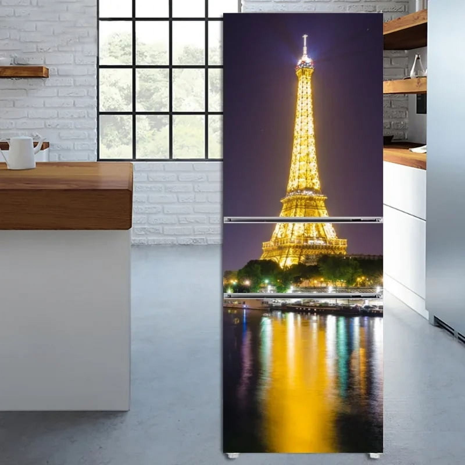 Eiffel Tower Refrigerator Sticker France Paris Fridge Sticker ...