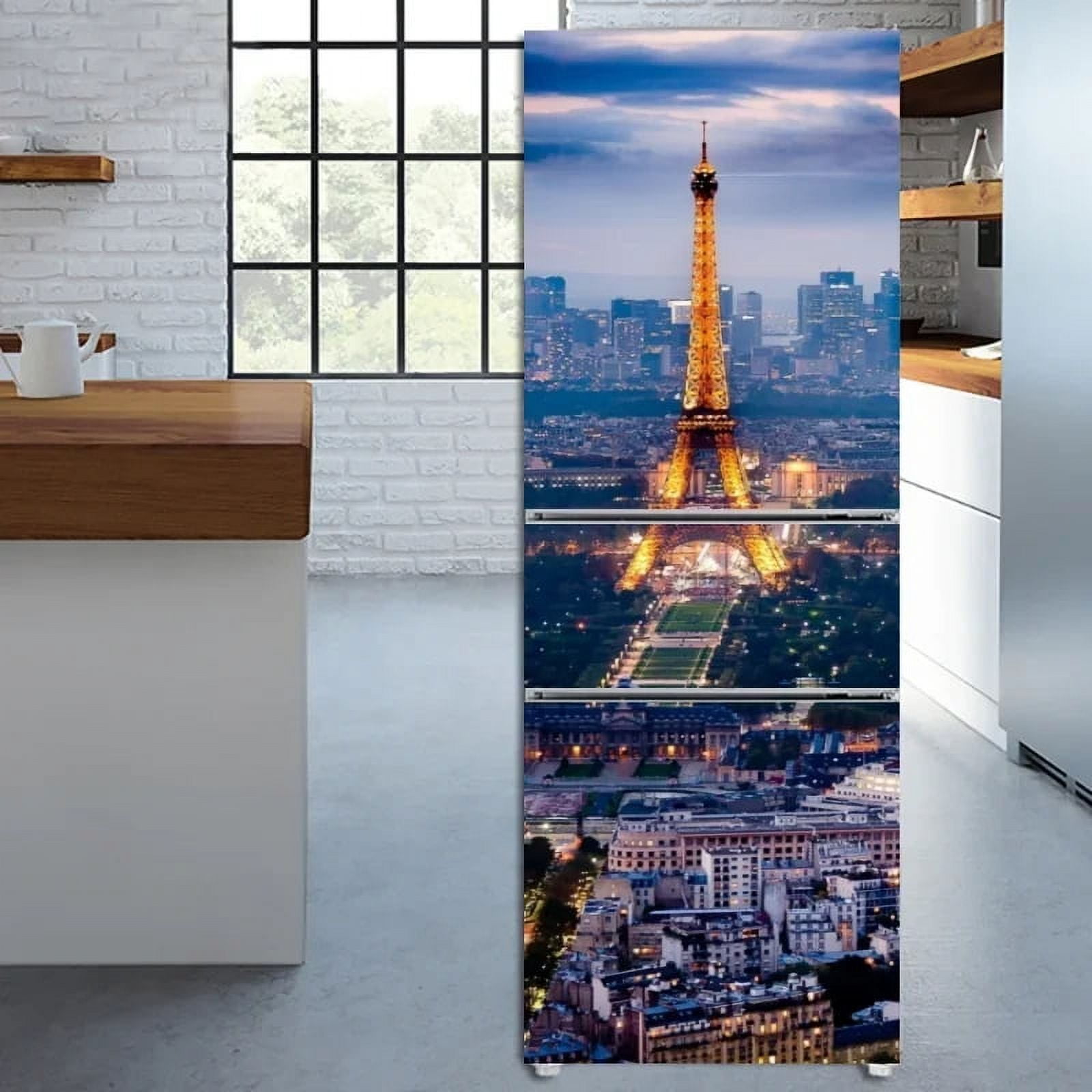 Eiffel Tower Refrigerator Sticker France Paris Fridge Sticker ...