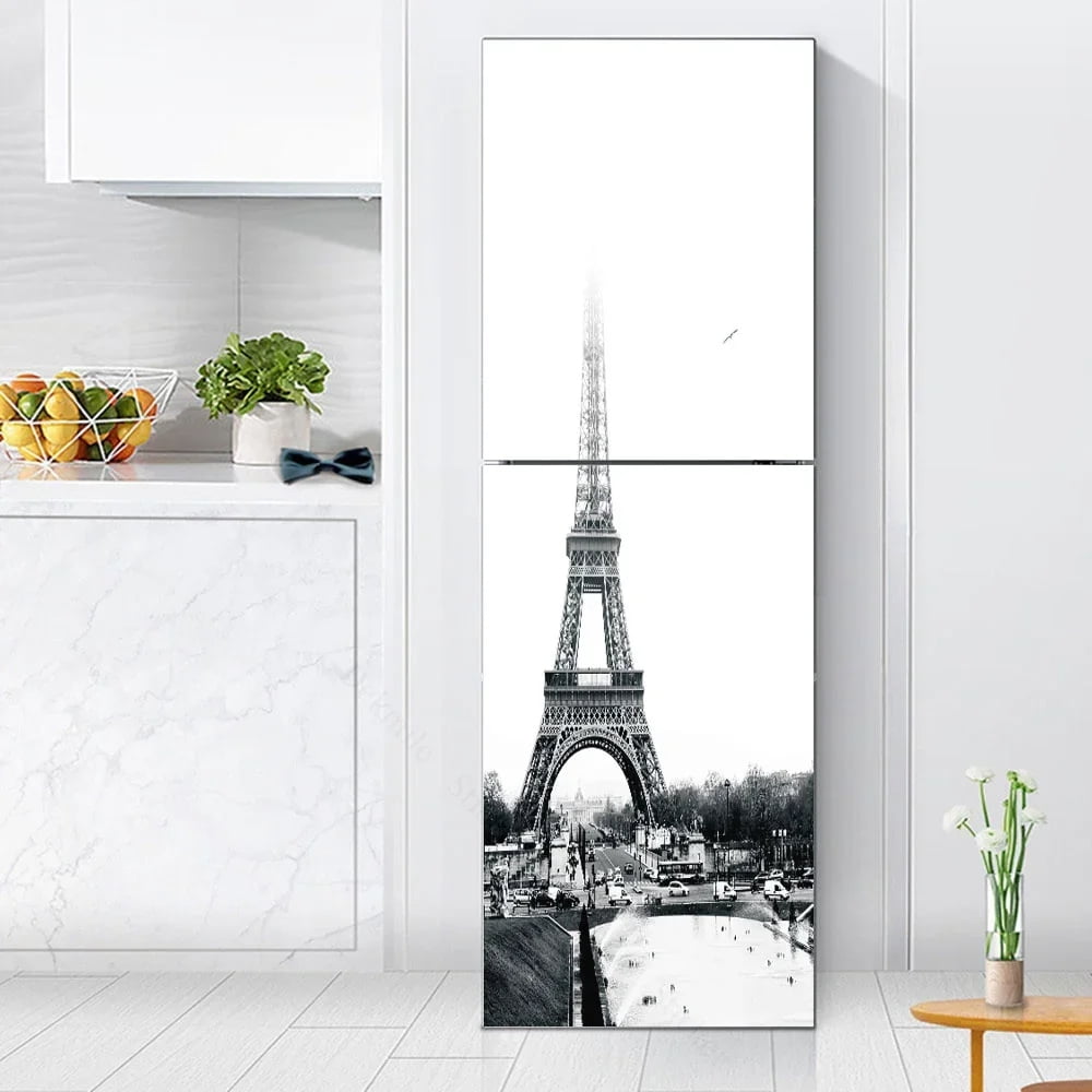 Eiffel Tower Refrigerator Sticker France Paris Fridge Sticker ...