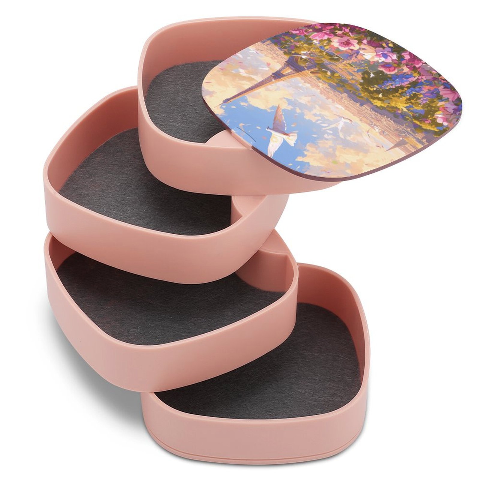 Eiffel Tower Rotating Jewelry Box Travel Jewelry Case Organizer ...