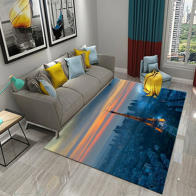 Eiffel Tower Rug Paris France Carpet World Famous Buildings Floor ...