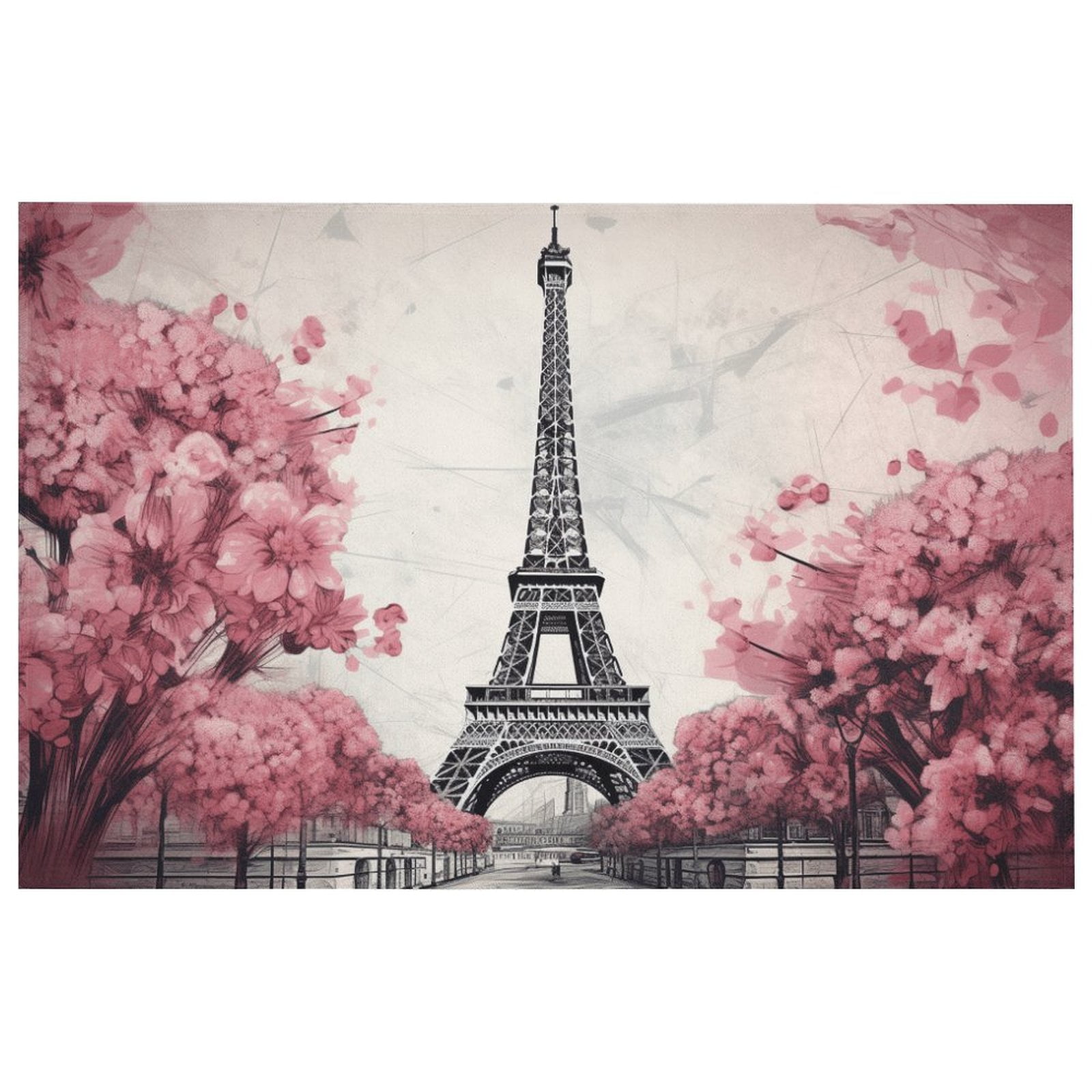 Eiffel Tower Rug - for Living Room, Bedroom, And Dining Room Bathroom ...