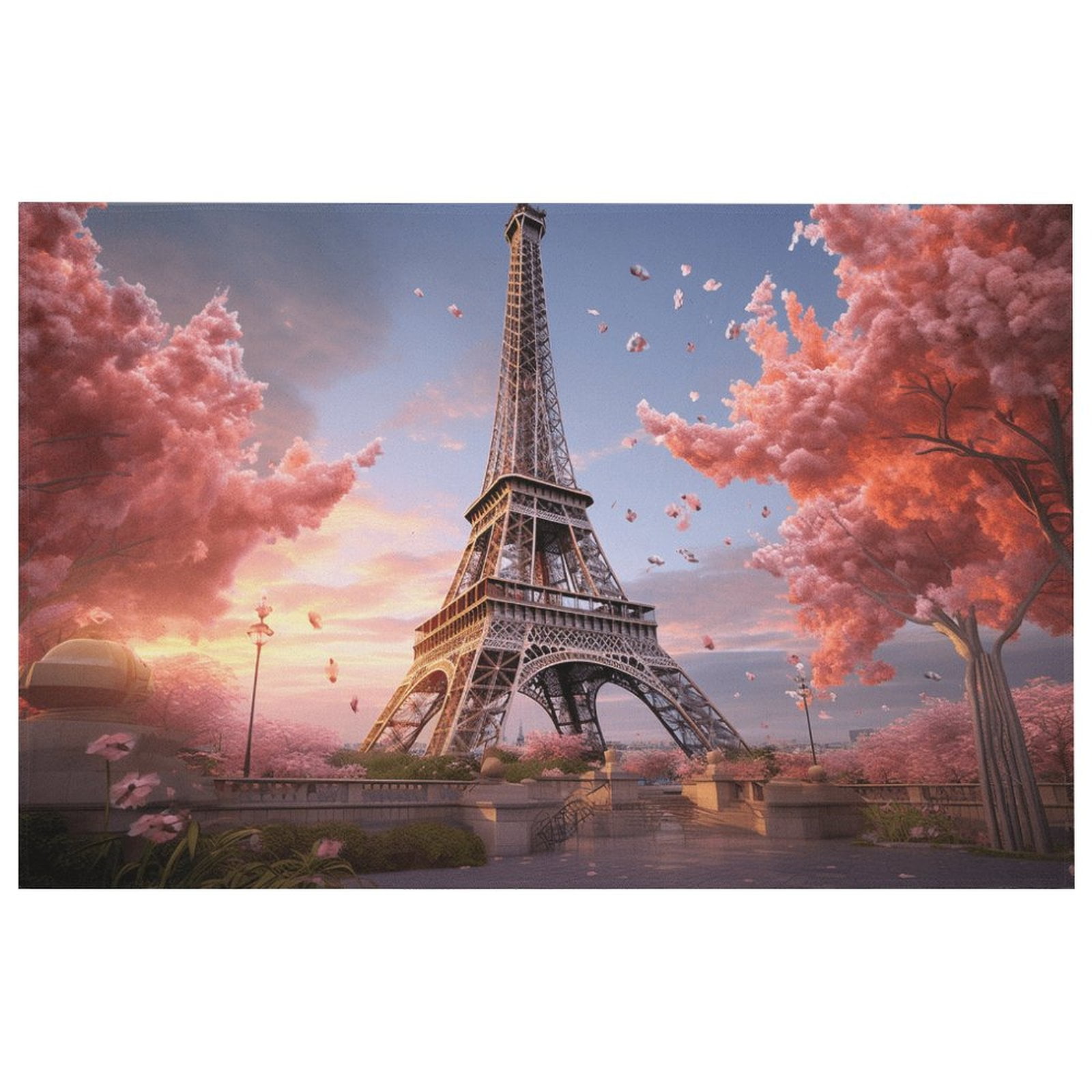 Eiffel Tower Rug - for Living Room, Bedroom, And Dining Room Bathroom ...